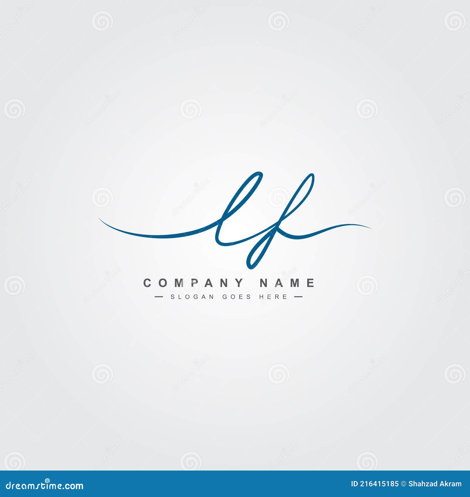 Initial Letter LF Logo - Handwritten Signature Logo Cartoon Vector ...
