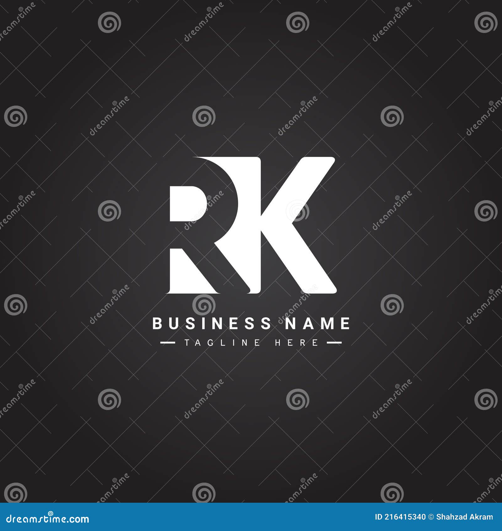 Initial Letter RK Logo - Simple Business Logo Stock Vector ...