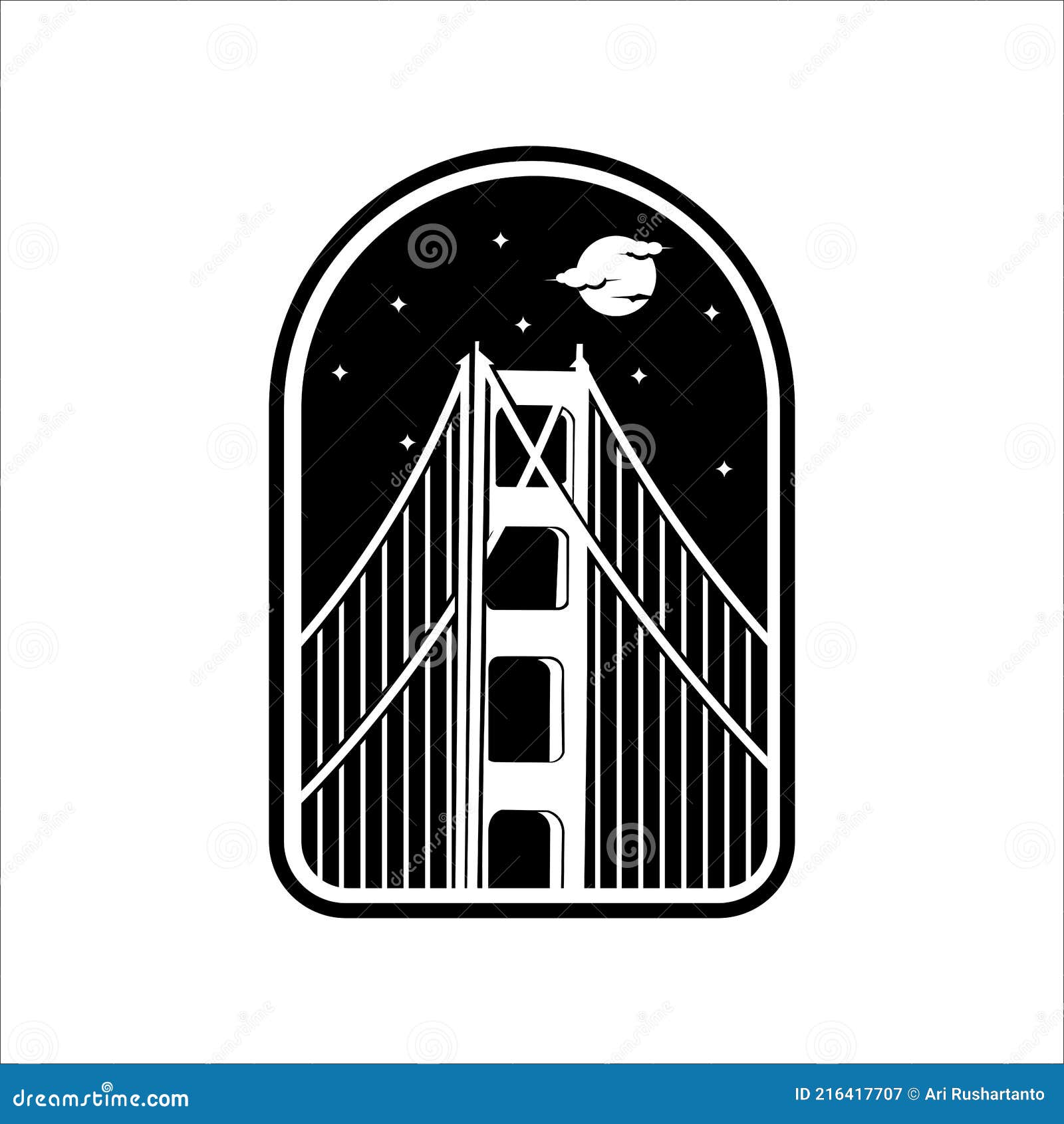 Red Bridge Logo Design in Modern and Line Drawn Style Stock Vector ...