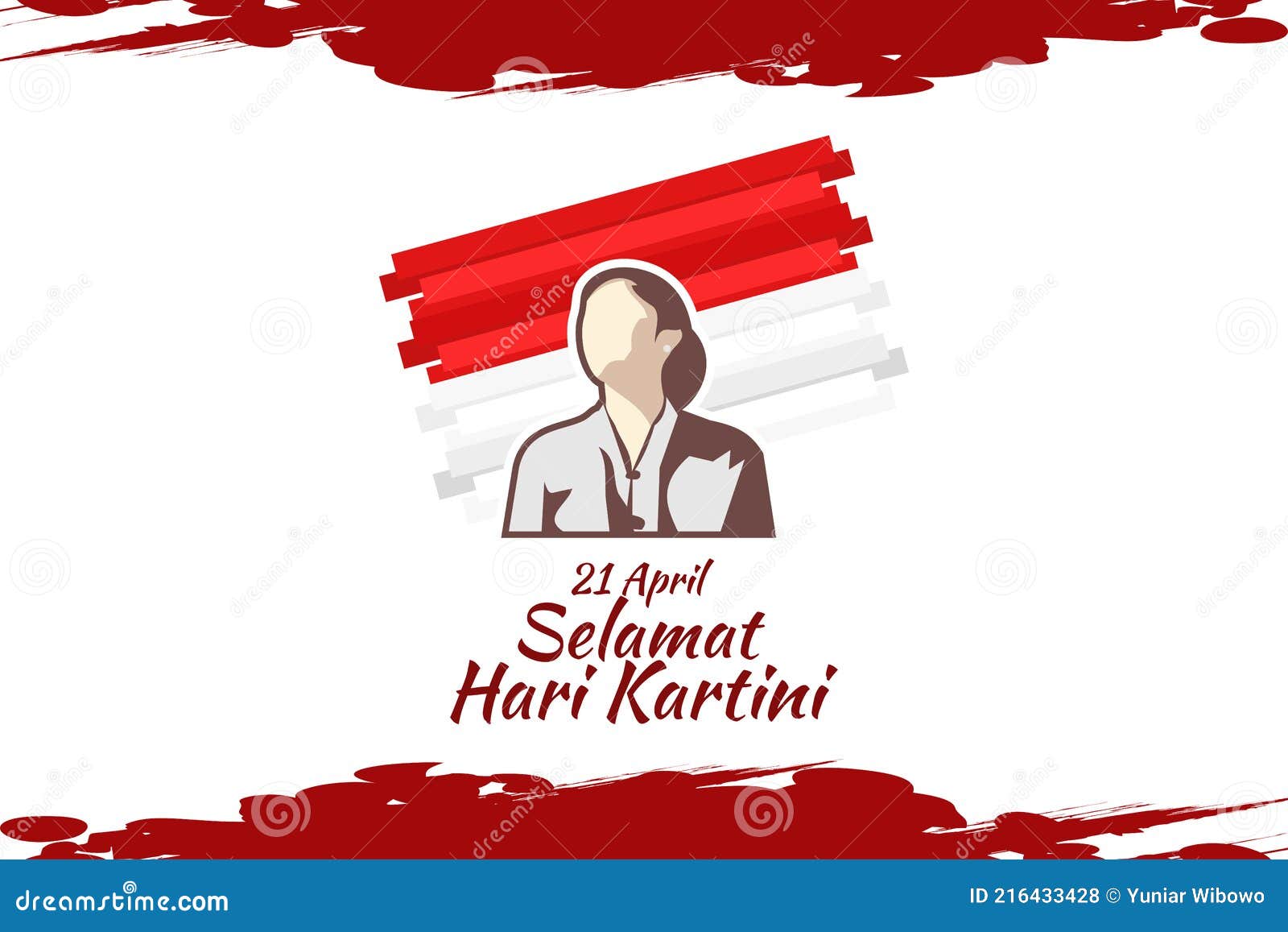 Happy Kartini Day Celebration Logo Vector Illustration | CartoonDealer ...