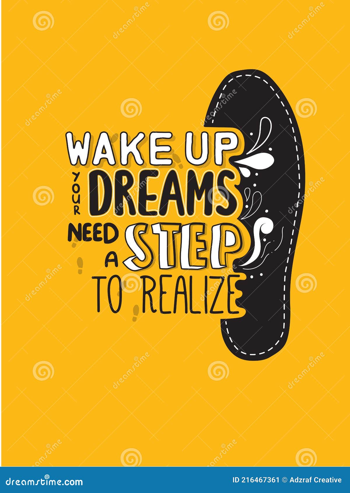 Motivational Quotes Wake Up Your Dreams Need a Step To Realize Stock ...