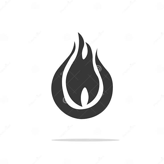 Simple Fire Vector Flat Style Stock Vector - Illustration of element ...