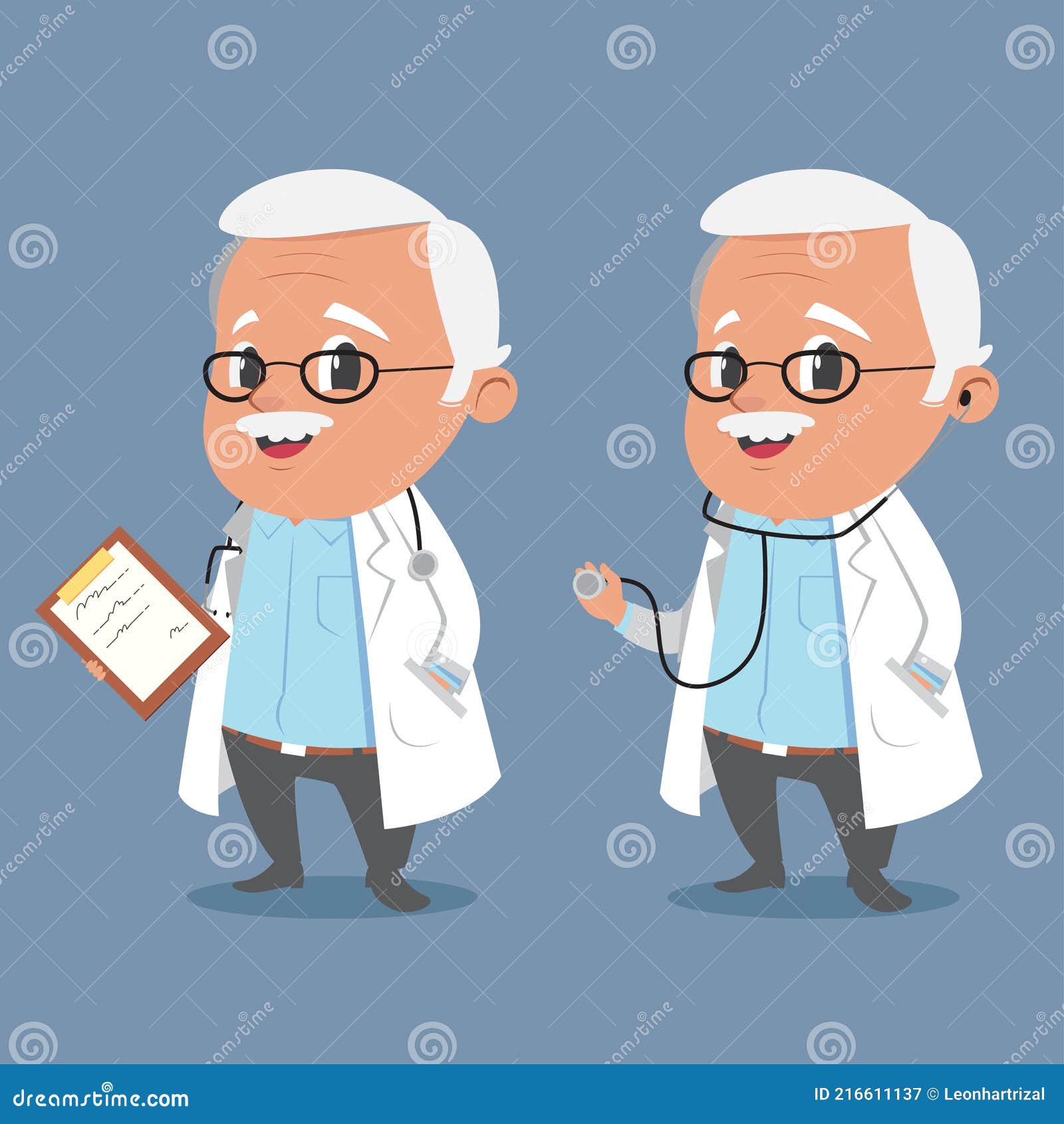 Friendly older doctor stock vector. Illustration of medical - 216611137