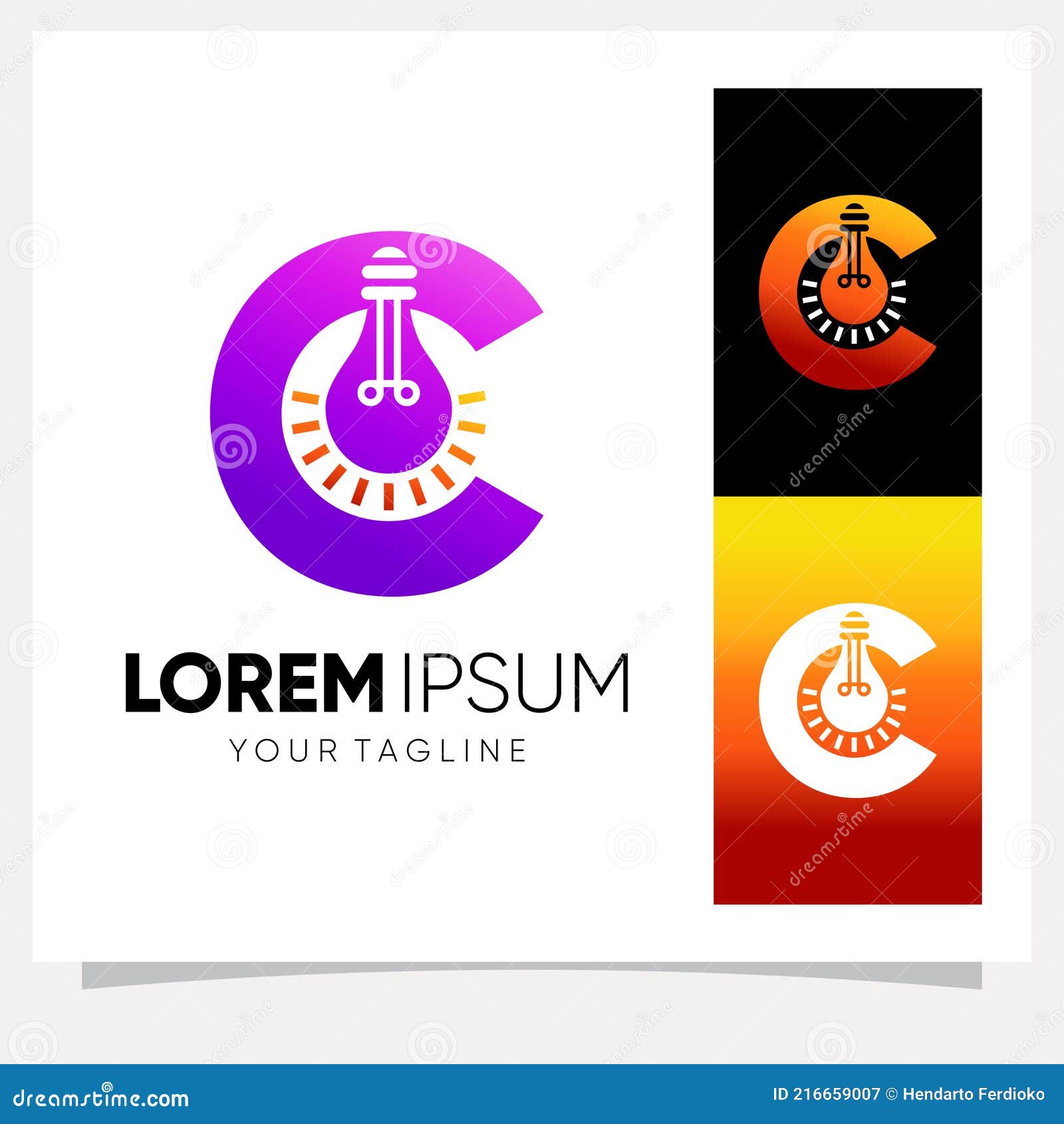 Initial Letter C Smart Light Bulb Logo Design Vector Graphic Stock ...