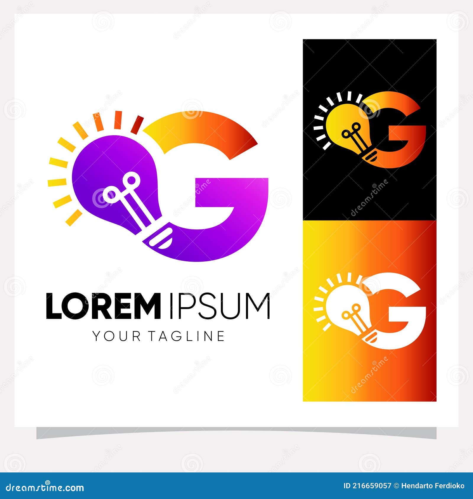 Initial Letter G Smart Light Bulb Logo Design Vector Graphic Stock ...