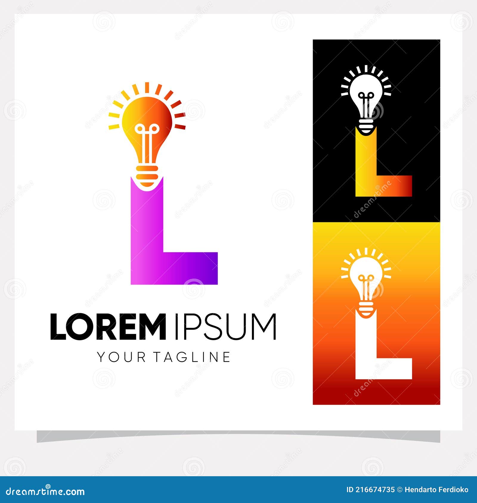 Initial Letter L Smart Light Bulb Logo Design Vector Graphic Stock ...
