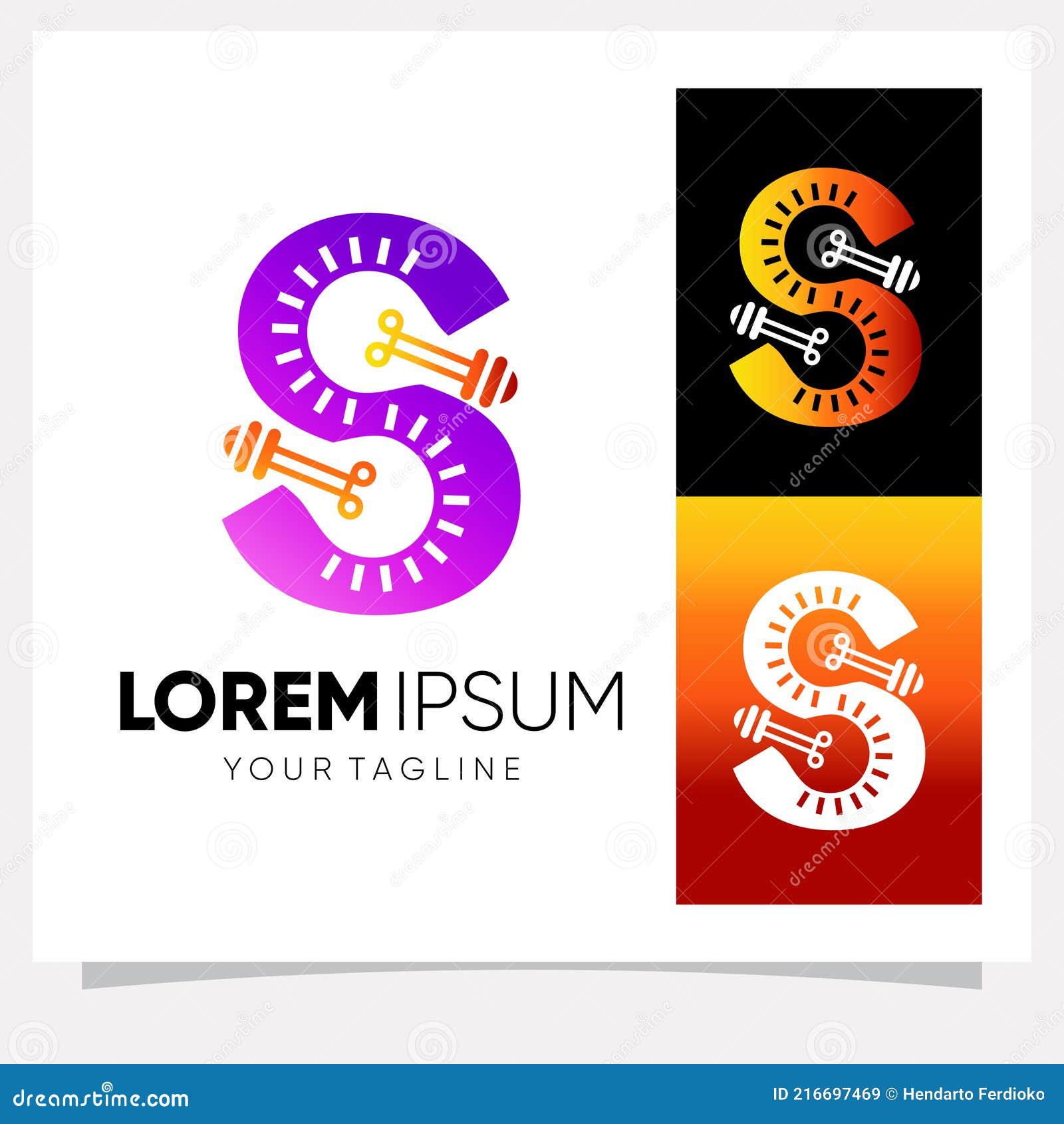 Initial Letter S Smart Light Bulb Logo Design Vector Graphic Stock ...