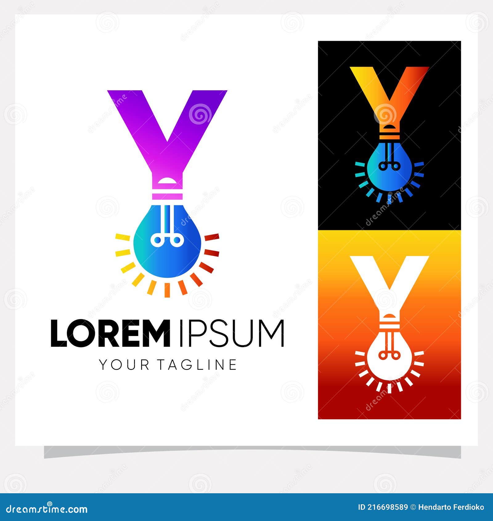 Initial Letter Y Smart Light Bulb Logo Design Vector Graphic Stock ...