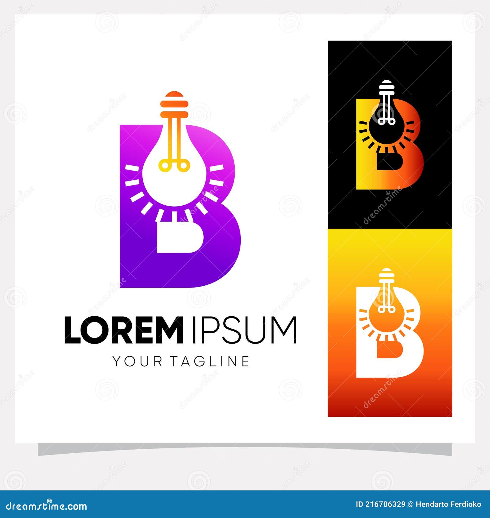 Initial Letter B Smart Light Bulb Logo Design Vector Graphic Stock ...