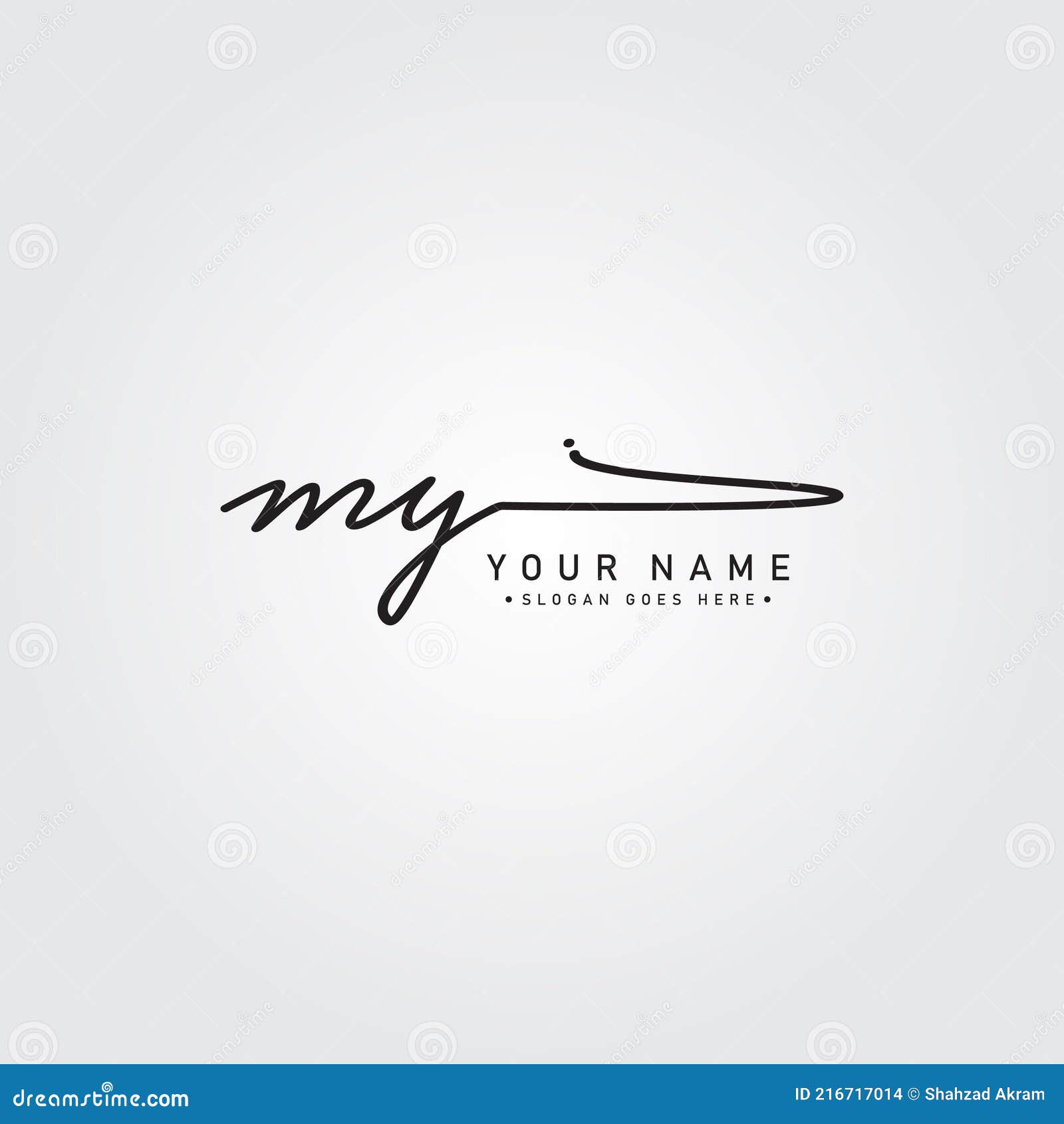 Initial Letter MY Logo - Hand Drawn Signature Logo Stock Vector ...