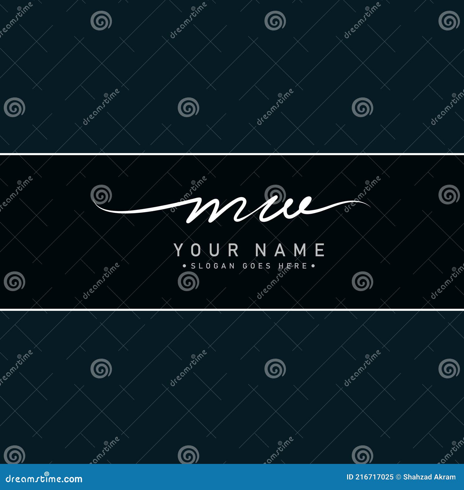 Initial Letter MW Logo - Hand Drawn Signature Logo Stock Vector ...