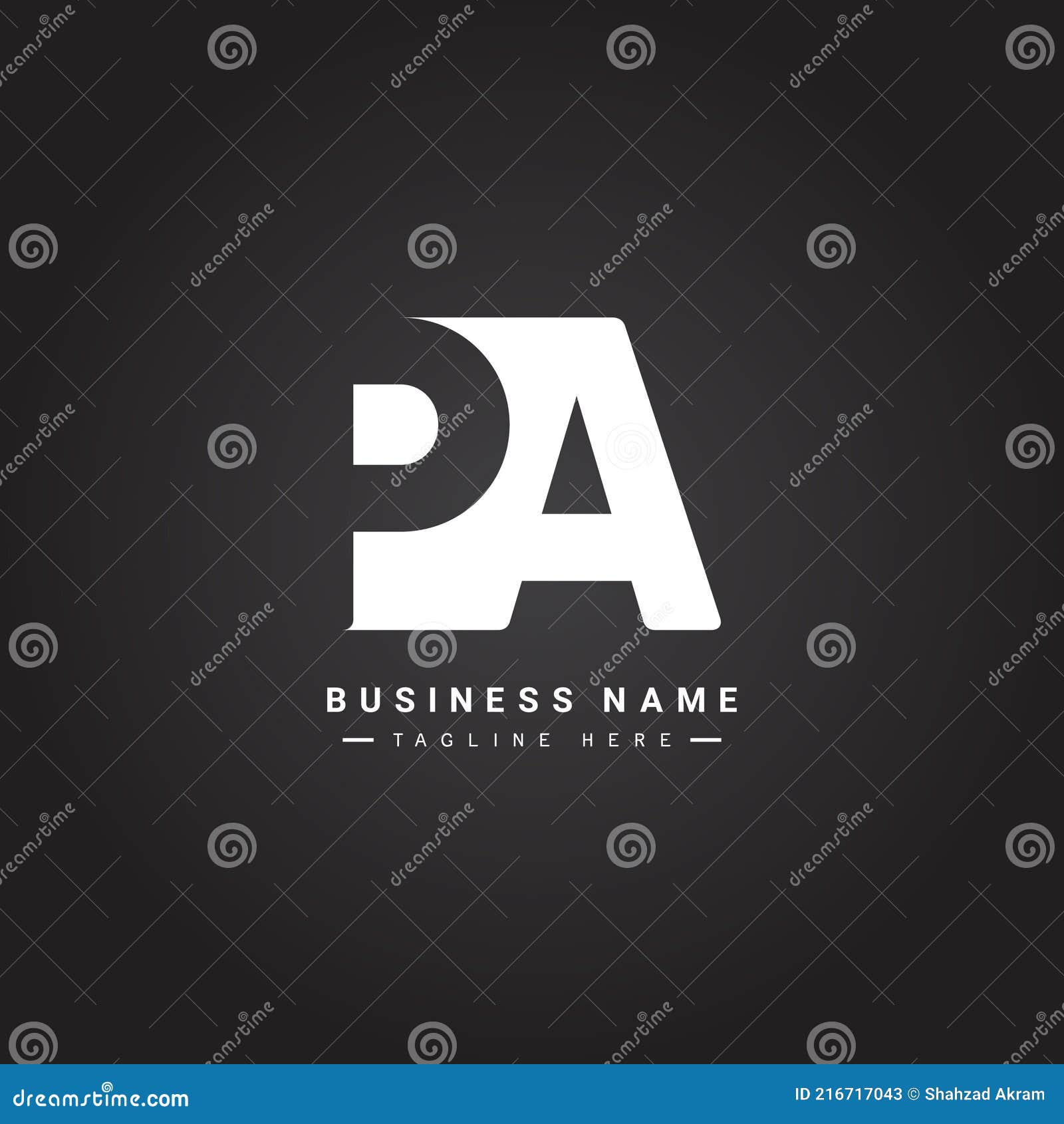Initial Letter PA Logo - Minimal Business Logo Stock Vector ...
