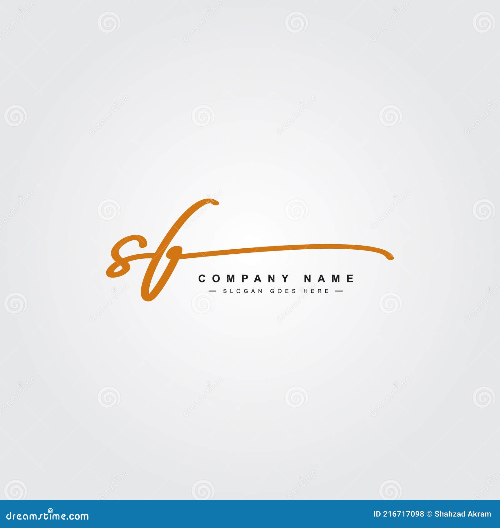 Initial Letter SF Logo - Hand Drawn Signature Logo Stock Vector ...