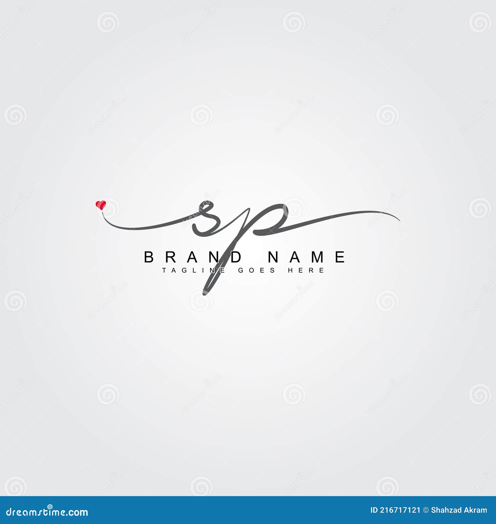 Initial Letter SP Logo - Hand Drawn Signature Logo Stock Vector ...