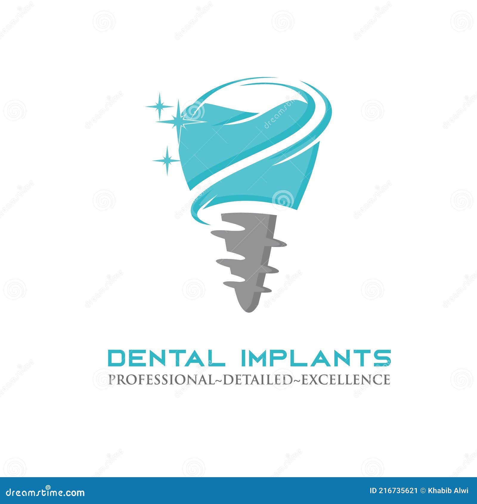 Dental Implant Logo Tooth Molar Implants Stock Vector - Illustration of ...