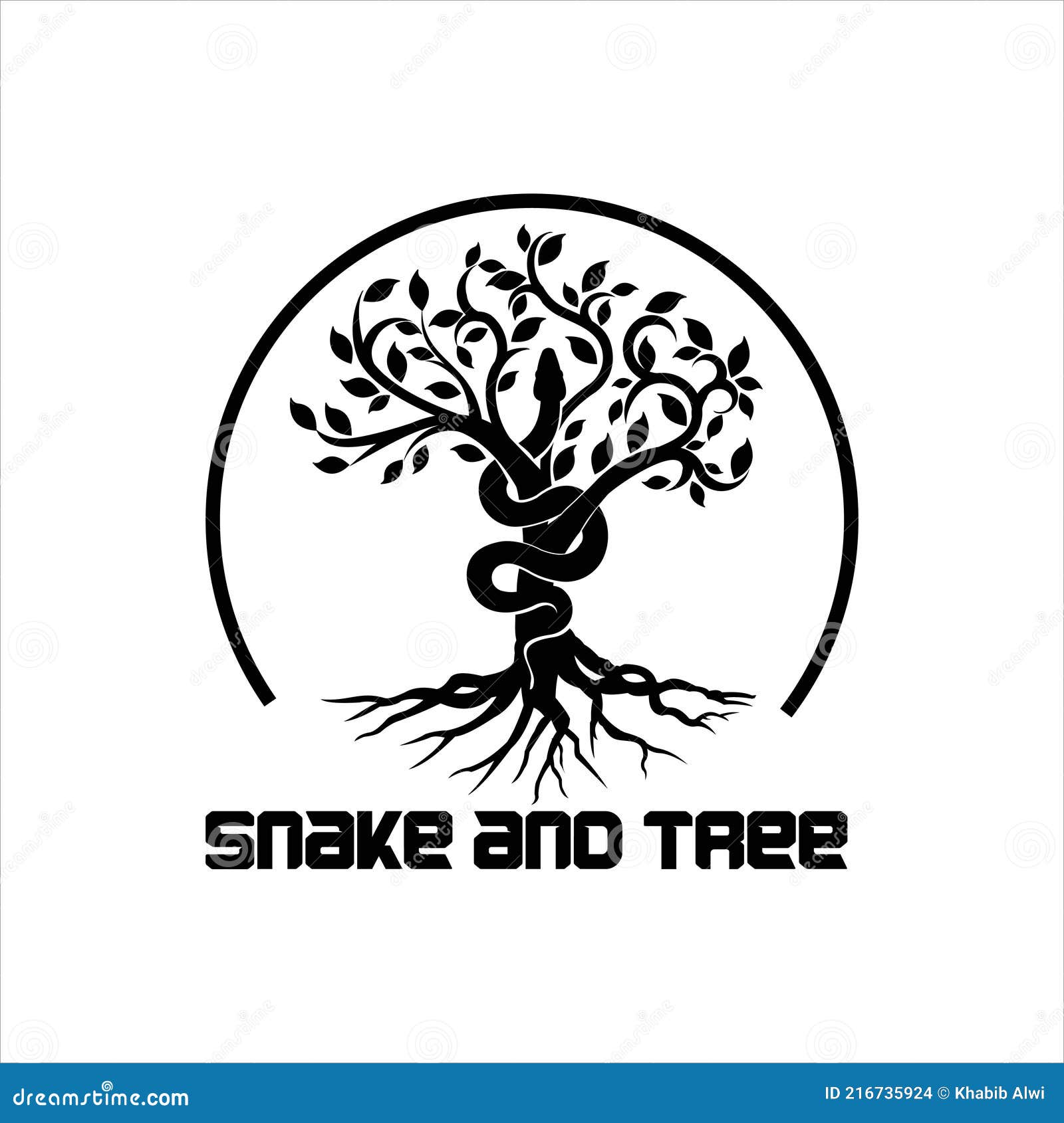 Snake and Tree Hermes Pharmaceutical Logo Stock Vector - Illustration ...
