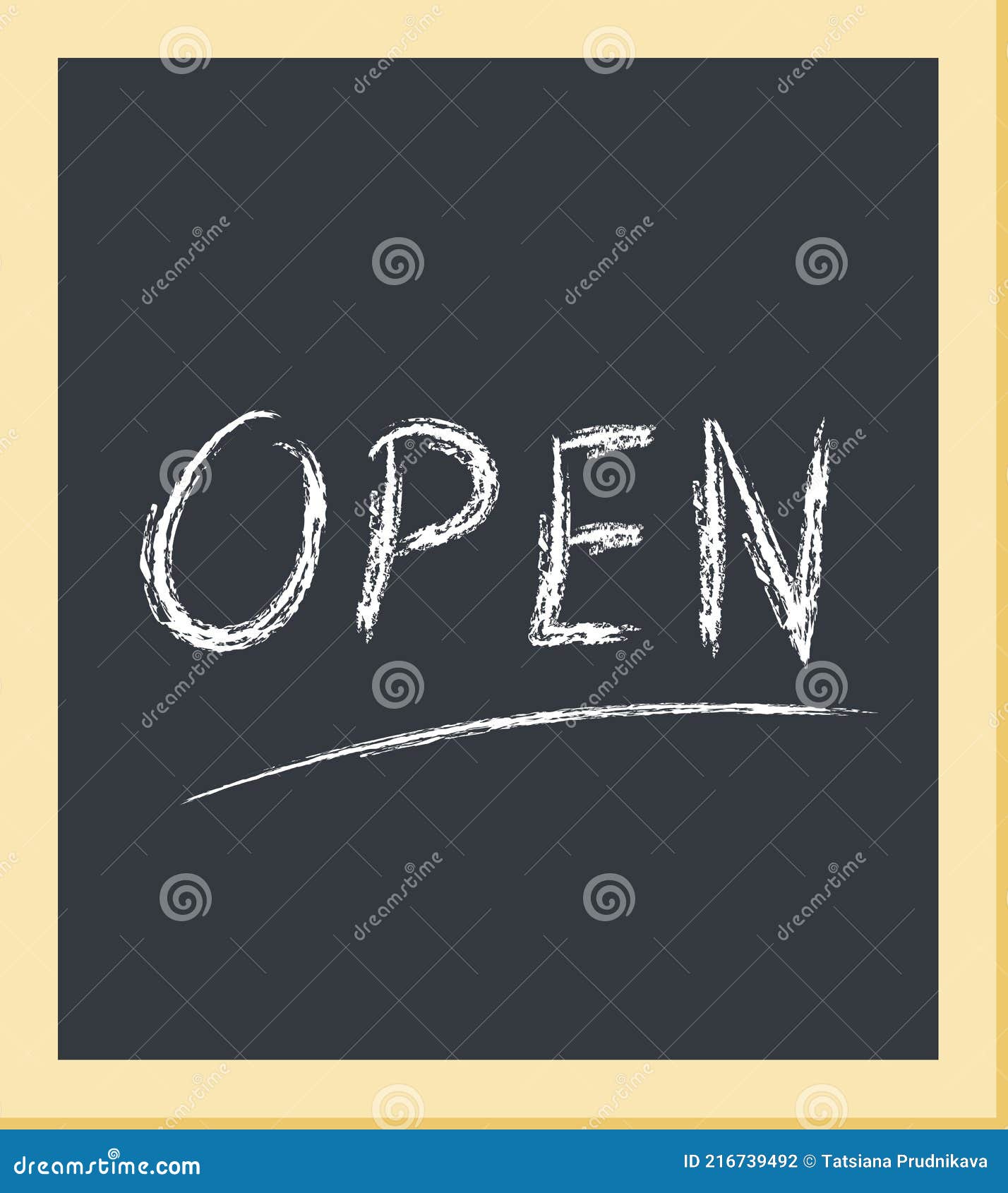 Sign saying open stock vector. Illustration of open - 216739492