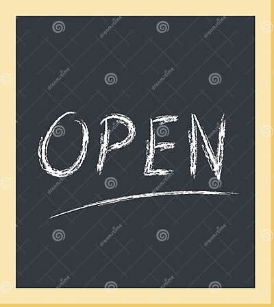 Sign saying open stock vector. Illustration of open - 216739492