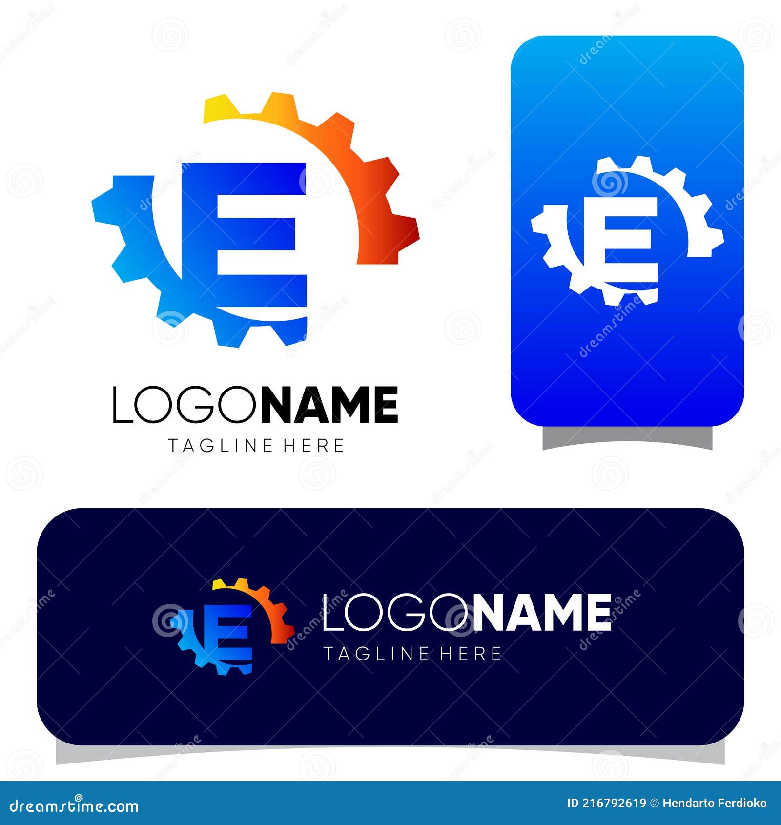 Initial E Letter Gear Logo Design Vector Graphicint Stock Vector ...
