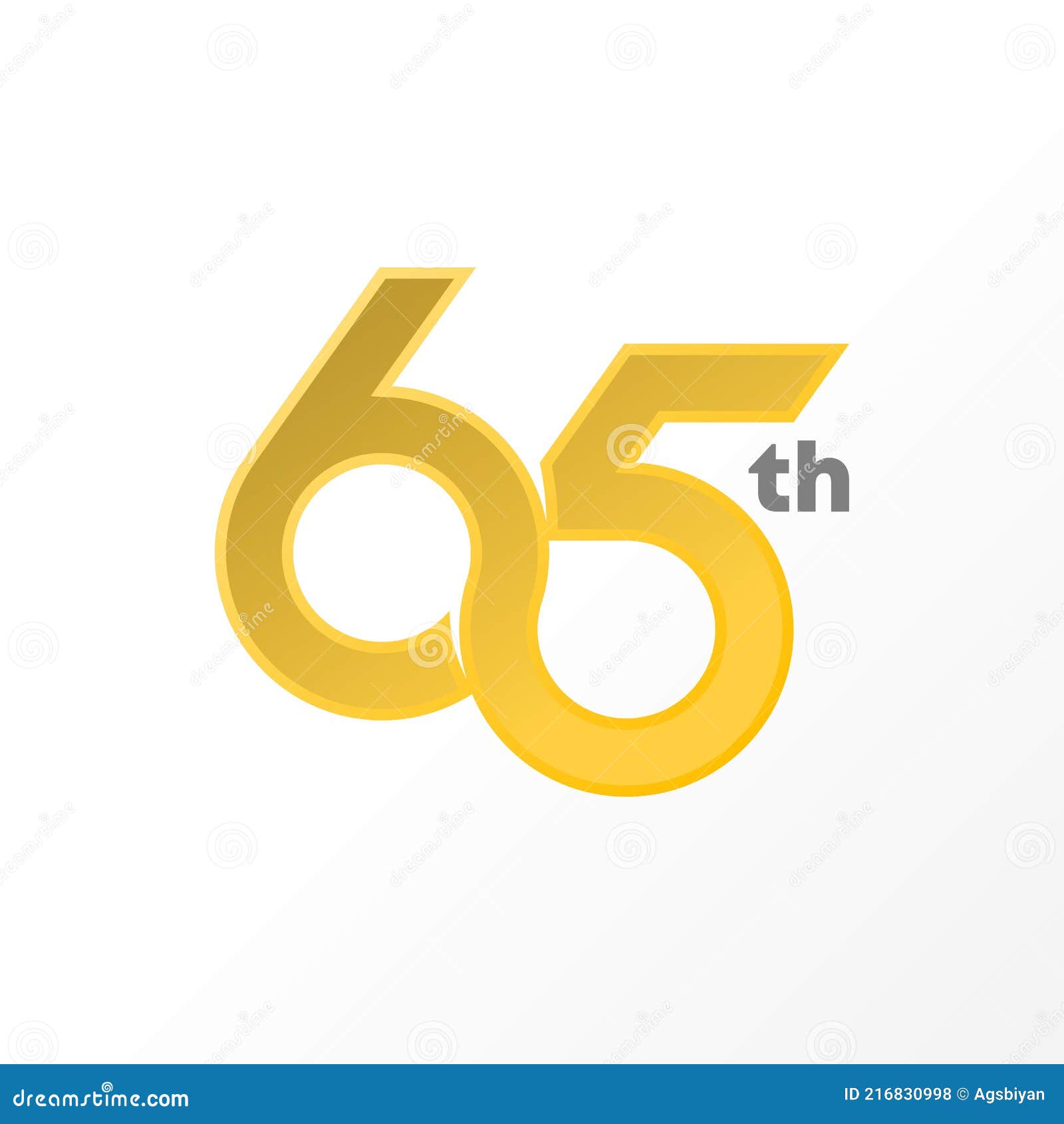 Number 65 Logo Vector Stock. Gold Abstract Design Concept. Stock Vector ...