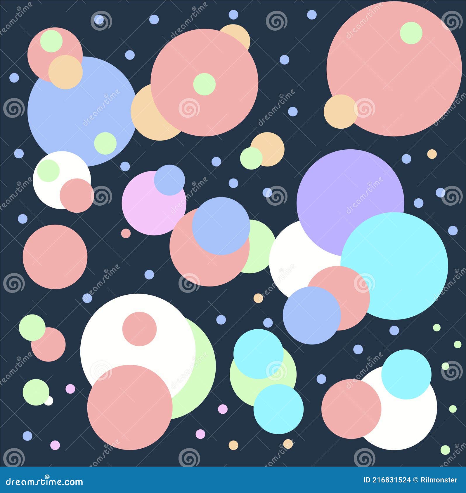 Round Shape Decorative Background Pattern Illustration Stock ...