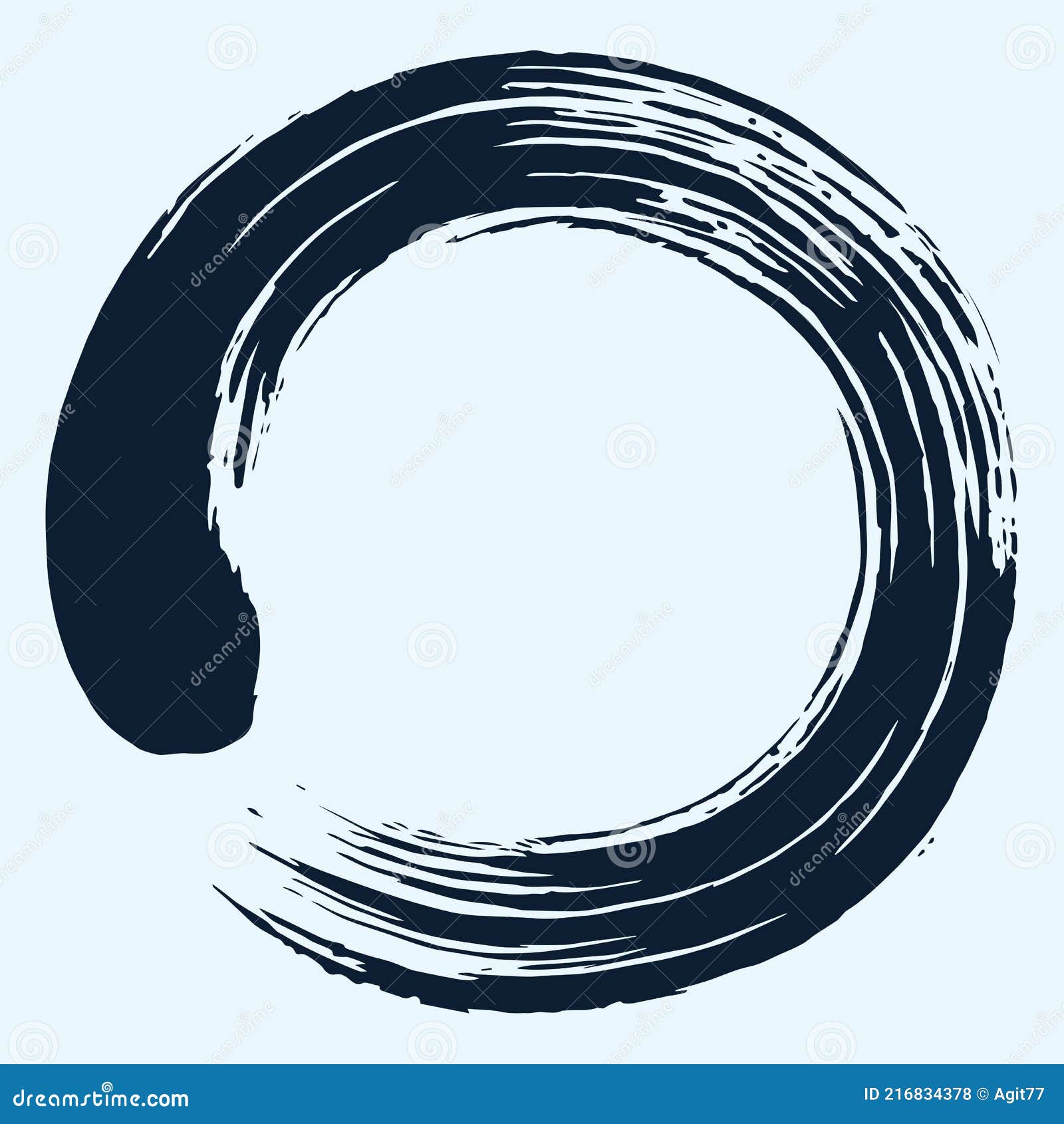 Circle Enso Zen Brush Vector Illustration Stock Vector - Illustration ...