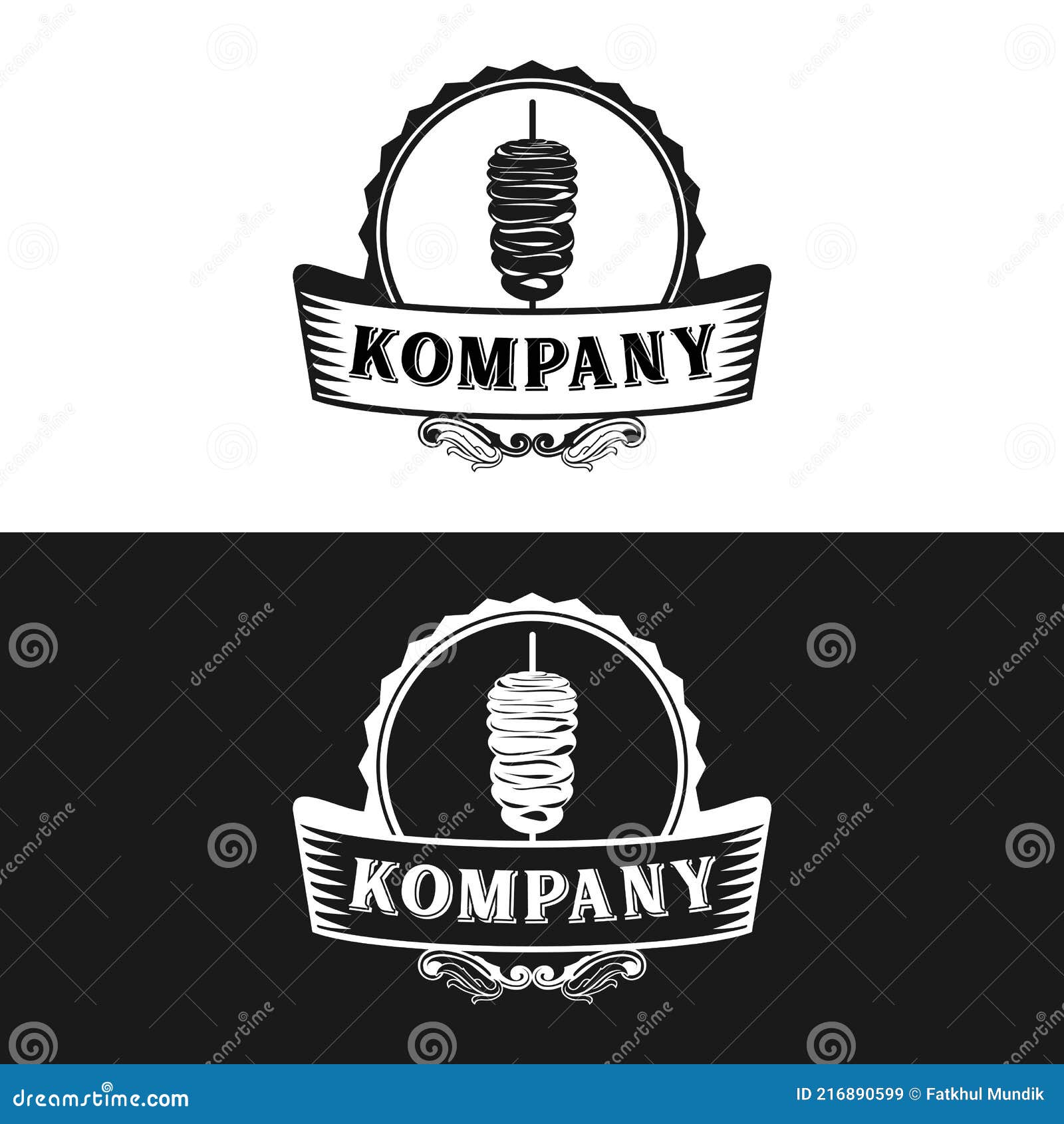 Kebab. Design Element For Logo, Label, Emblem, Sign. Vector ...