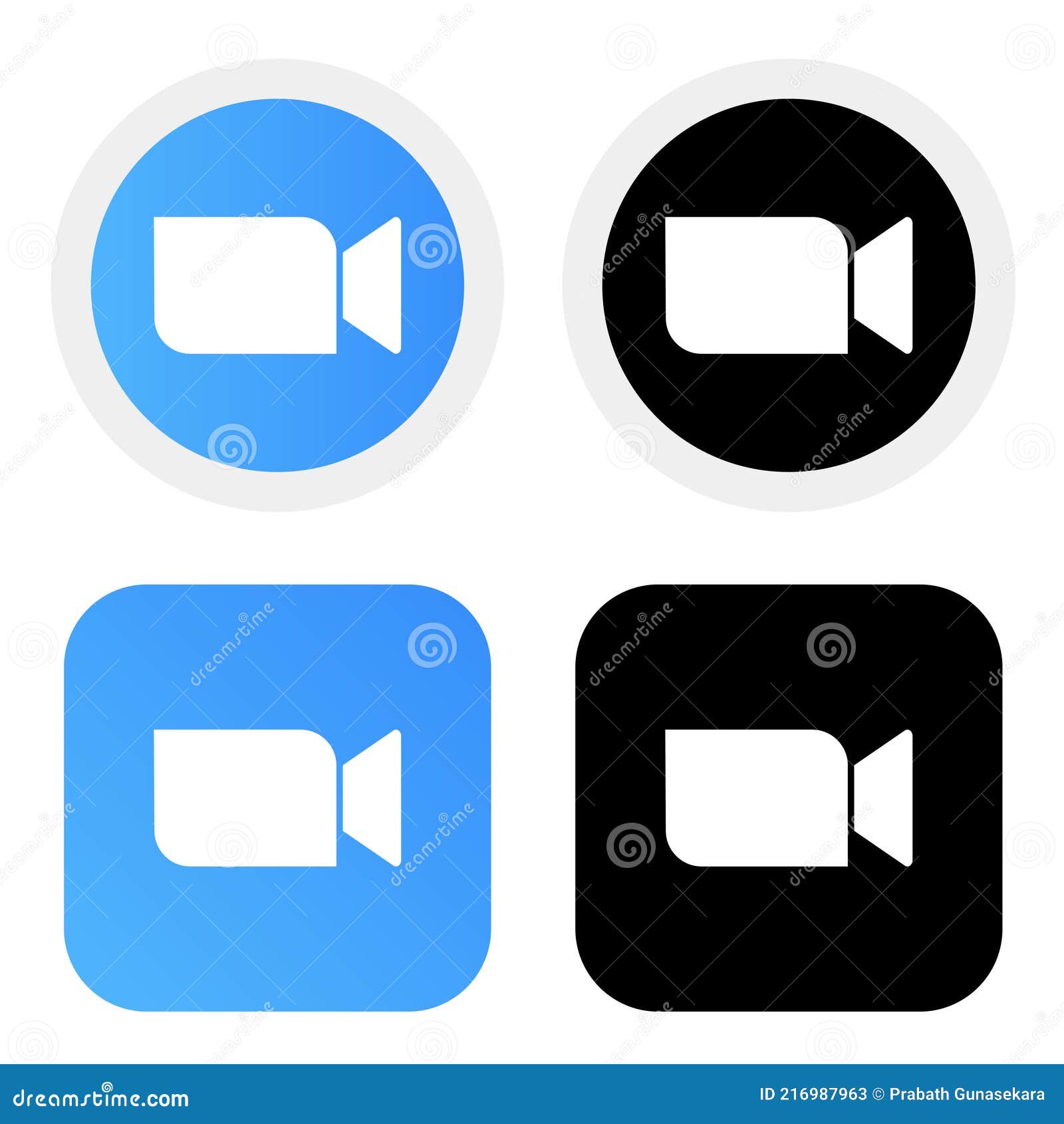 Collection of Zoom Video Meeting Conference Call Vector Icon. Editorial ...