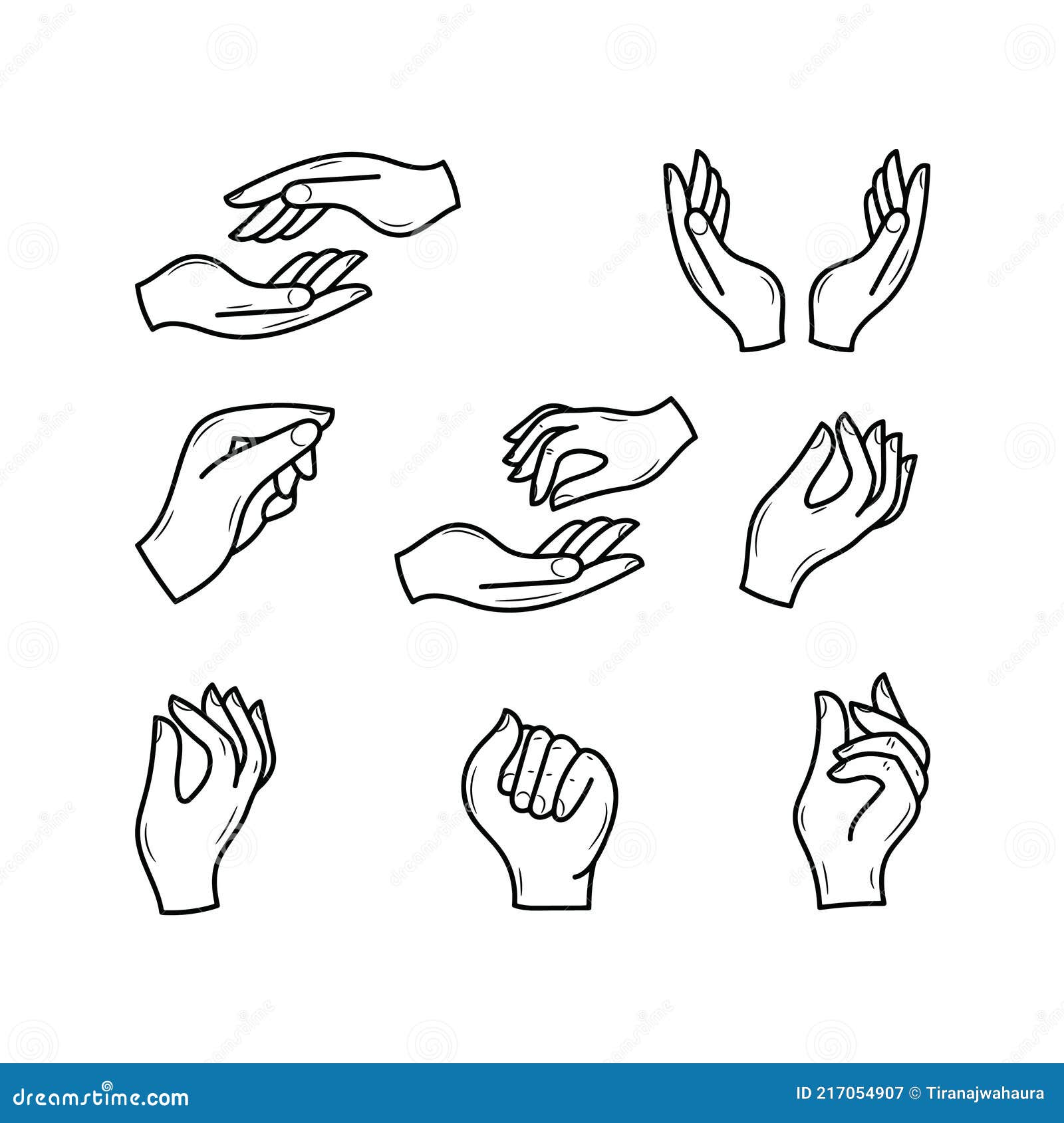 Simple Hand Gesture Vector Illustration Stock Vector - Illustration of ...