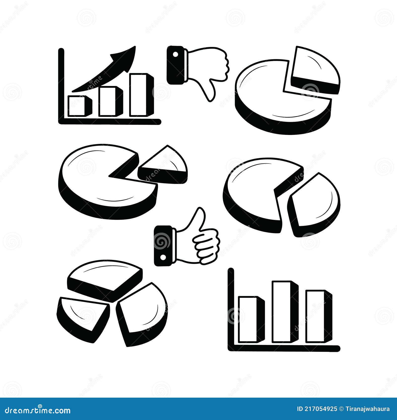 Simple Hand Drawn Data Bar Graph Vector Illustration Stock Vector ...