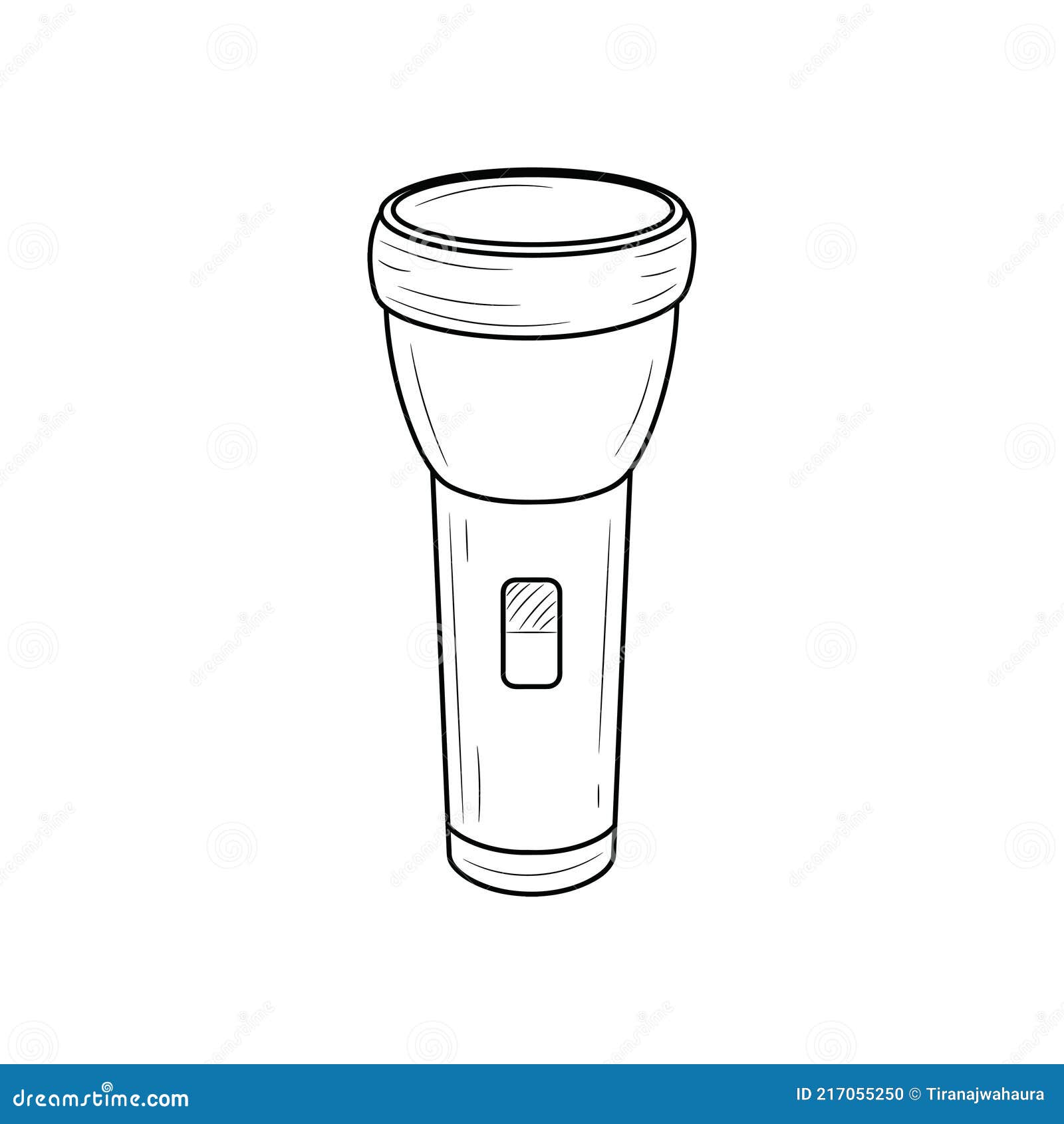 Simple Torch Hand Drawn Vector Illustration Stock Vector - Illustration ...