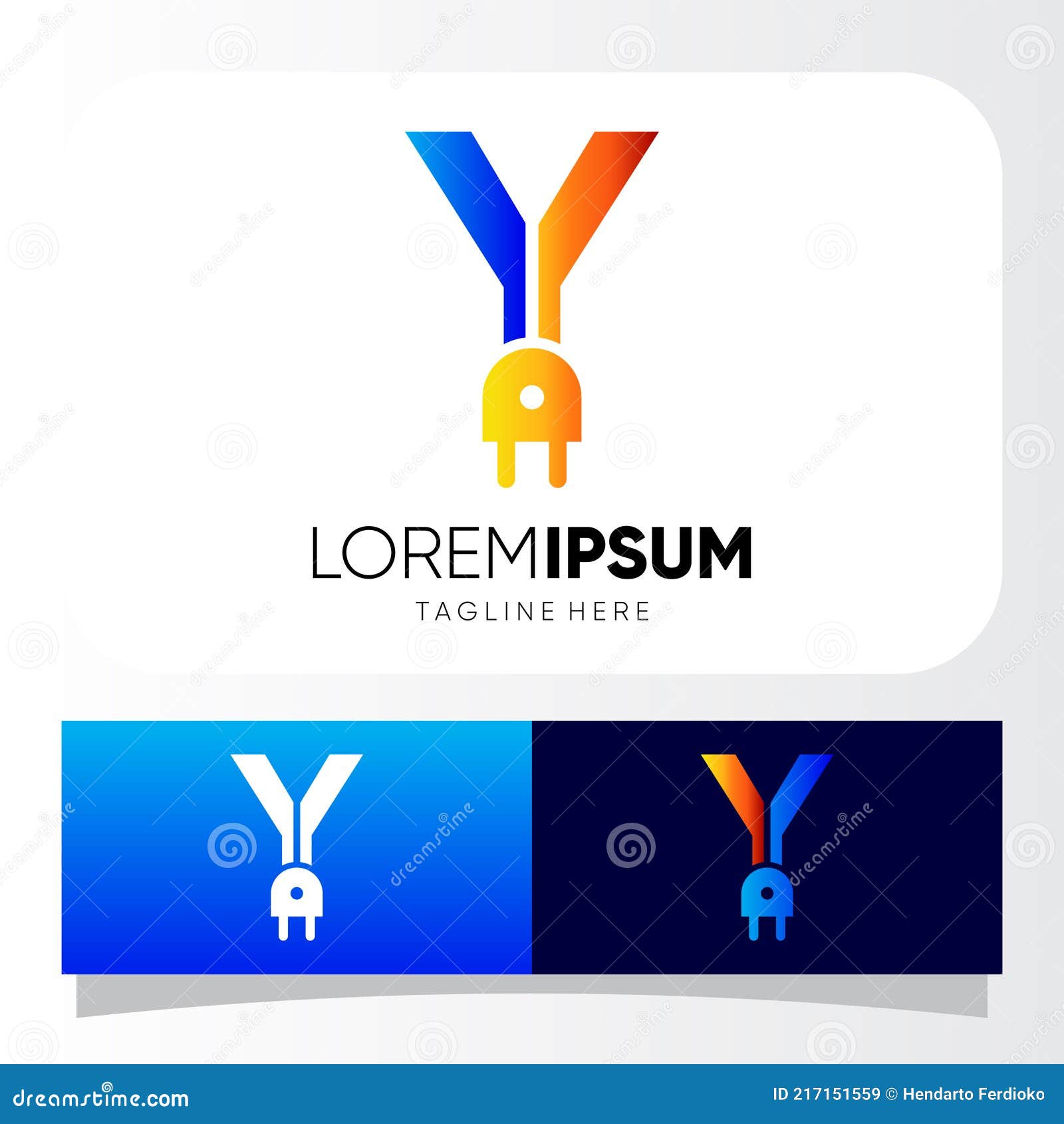 Letter Y Power Jack Electric Logo Design Vector Graphic Stock Vector ...