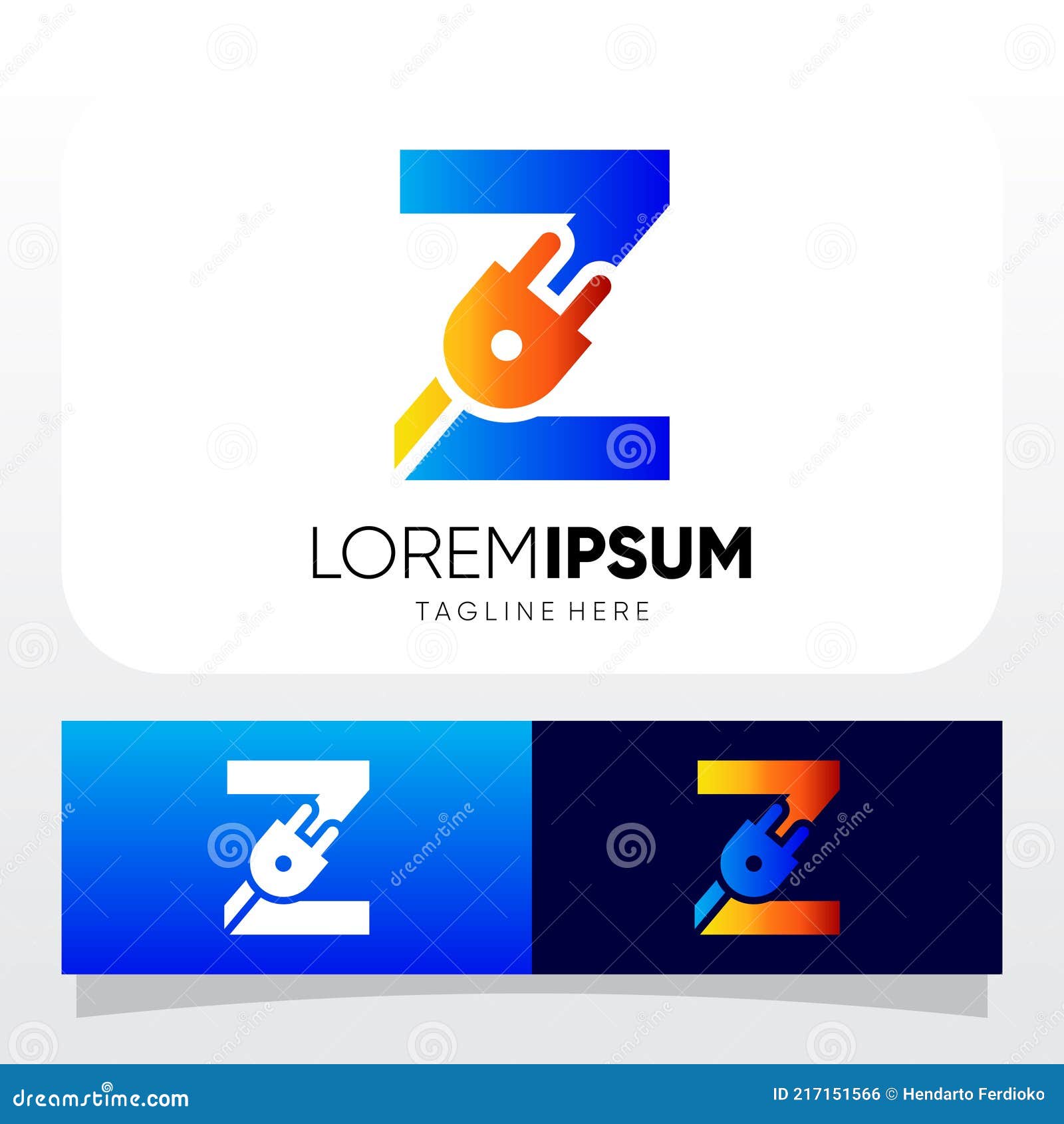 Letter Z Power Jack Electric Logo Design Vector Graphic Stock Vector ...