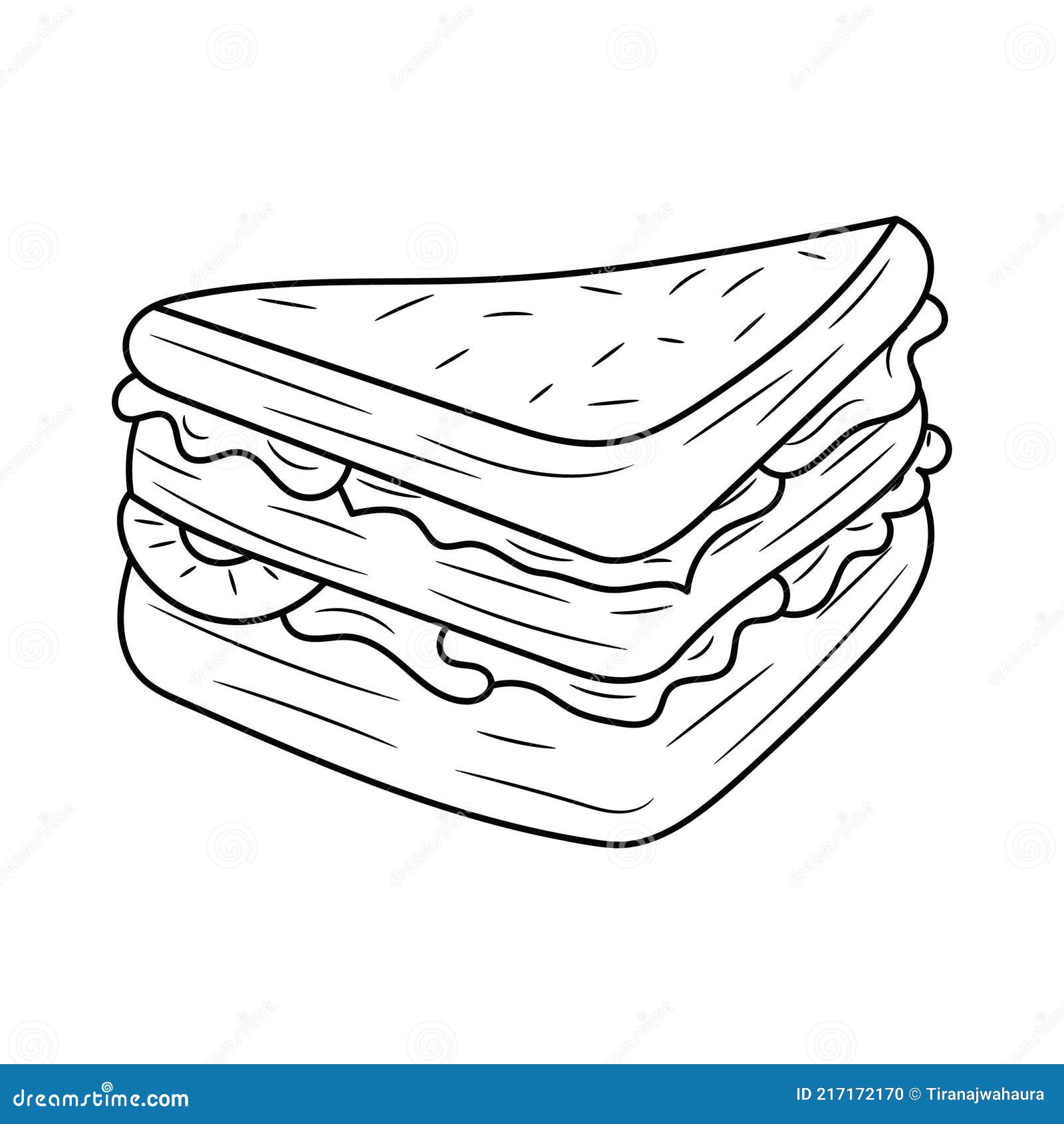 Sandwich Outline Vector Sign, Linear Style Pictogram Vector ...
