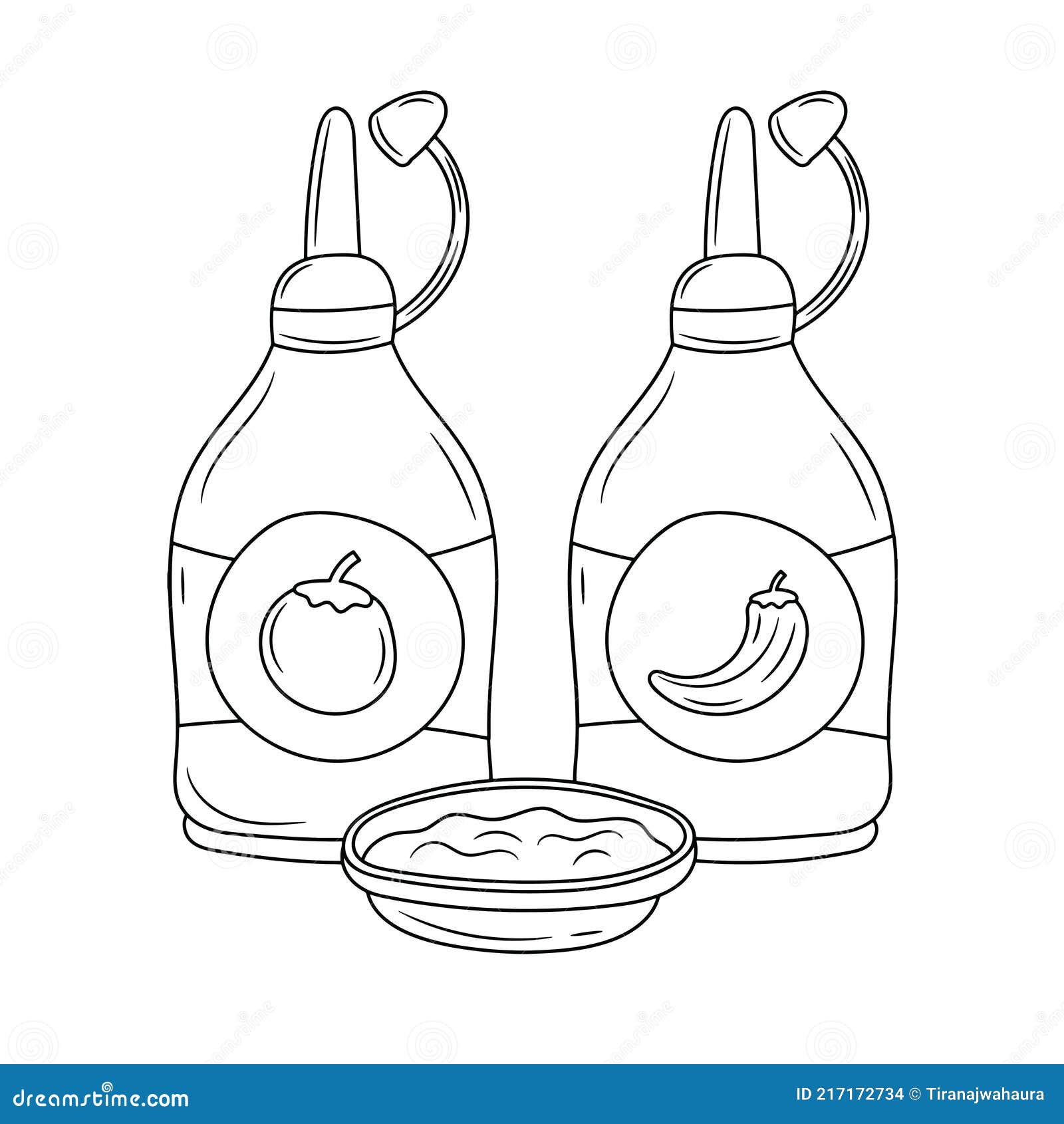 Hand Drawn of Sauce Vector Illustration Stock Vector - Illustration of ...