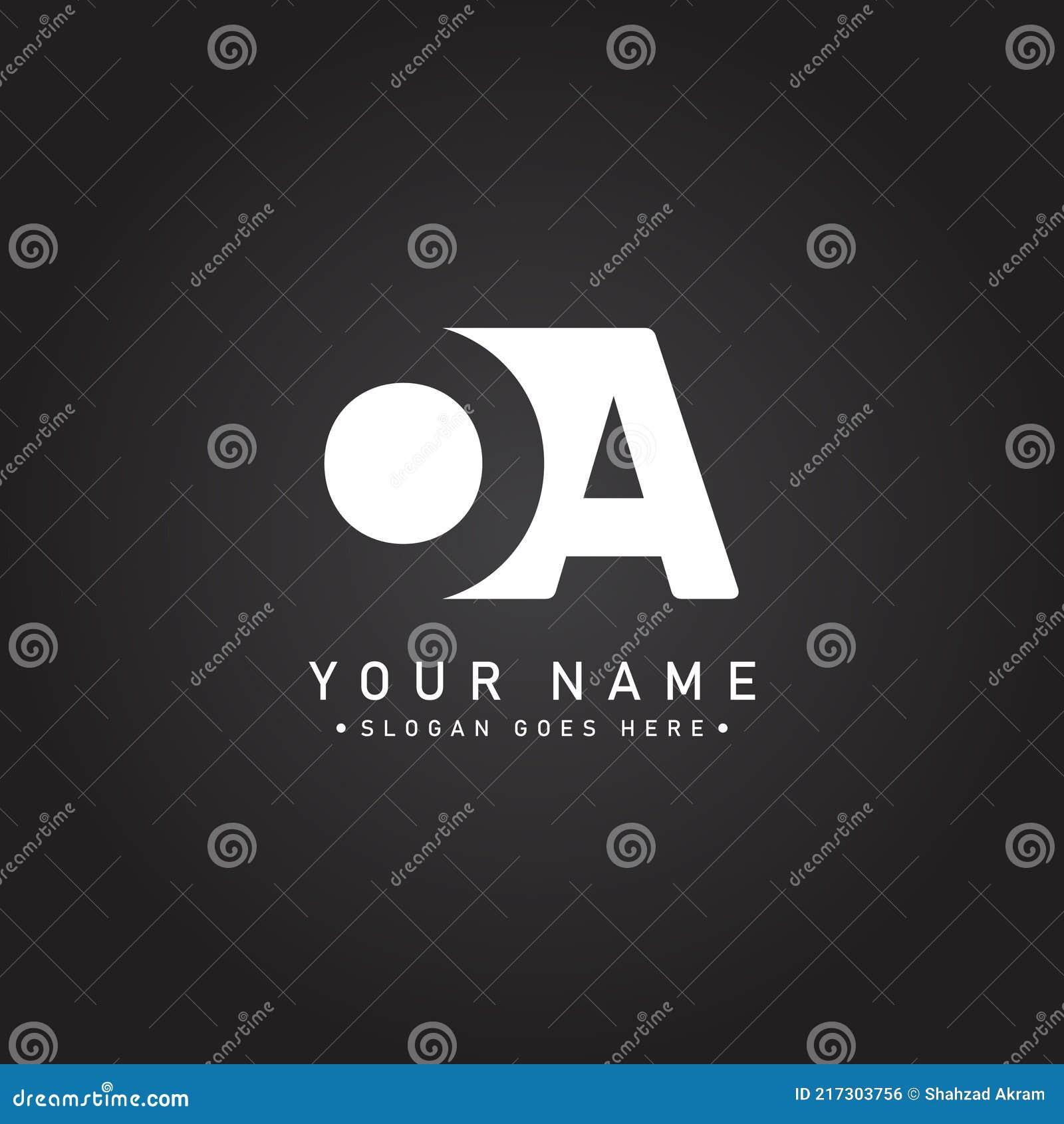 Initial Letter OA Logo - Minimal Business Logo Stock Vector ...