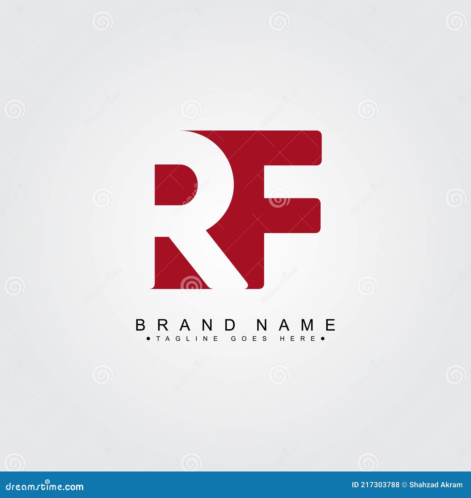 Initial Letter RF Logo - Simple Business Logo Vector Illustration ...