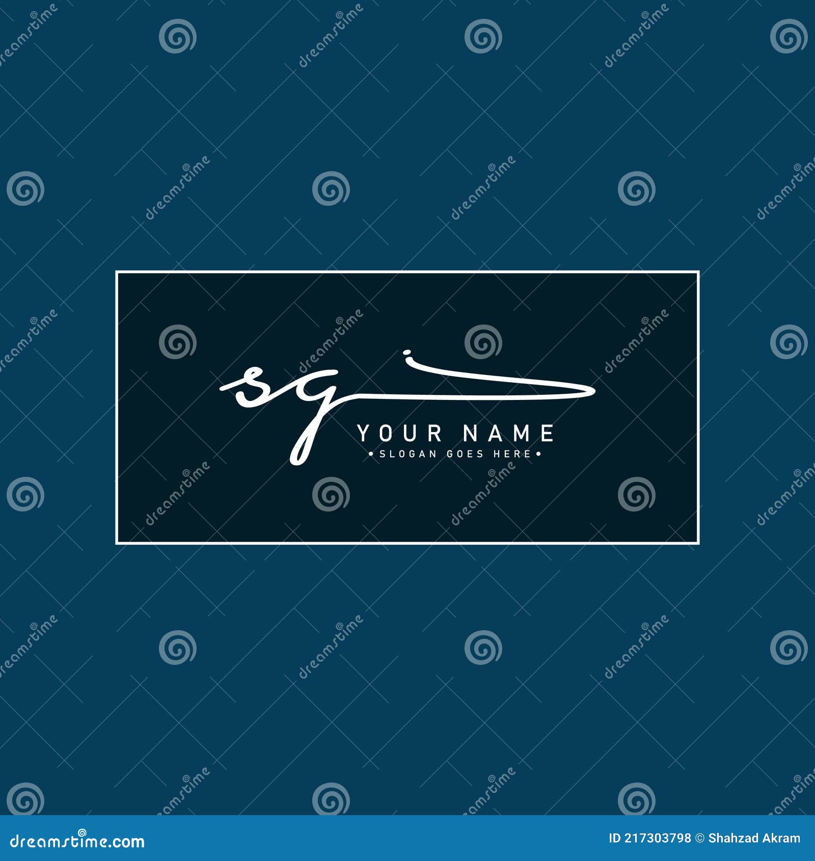 Initial Letter SG Logo - Handwritten Signature Logo Stock Vector ...