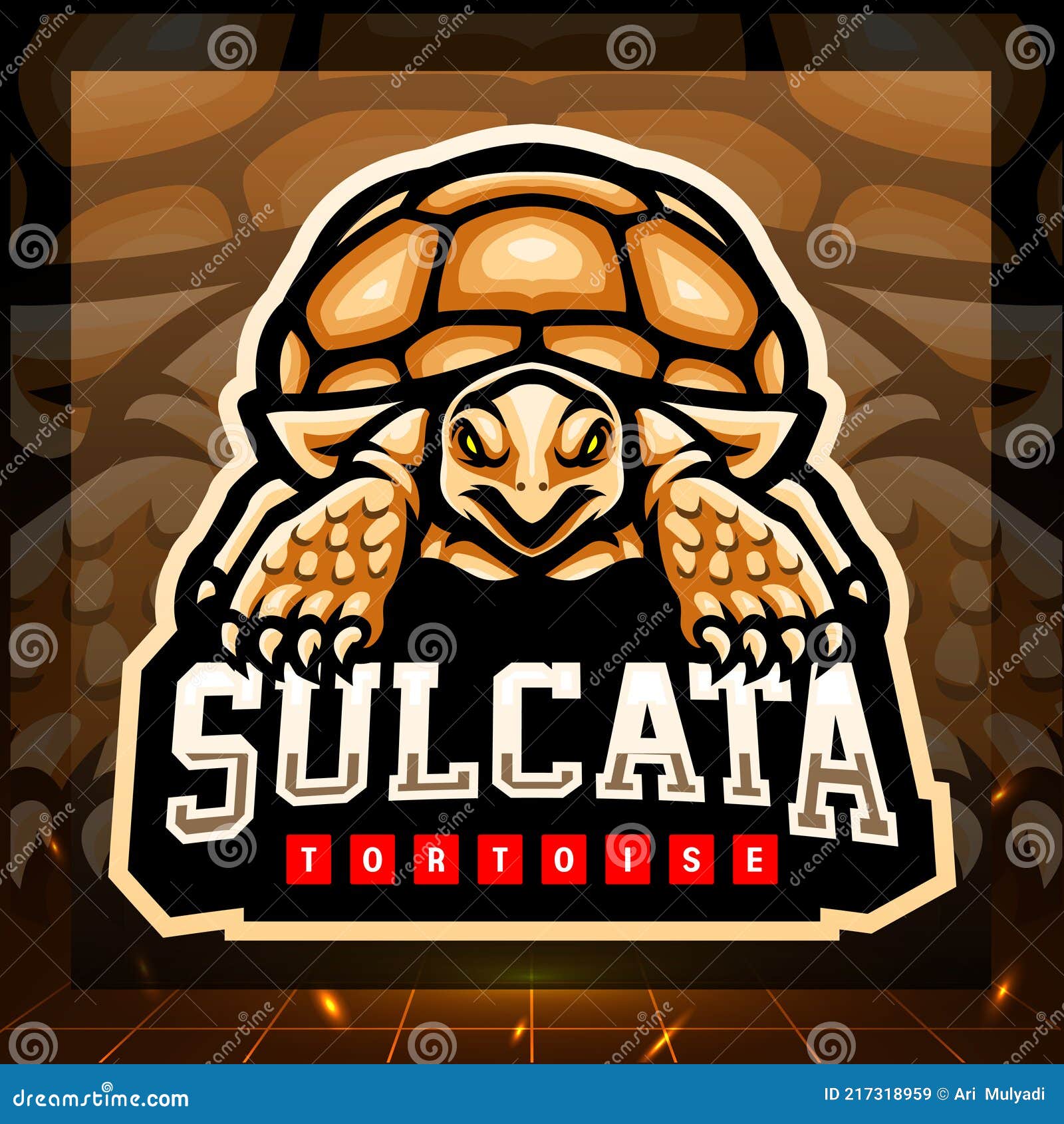 Sulcata Tortoise Cartoon Vector | CartoonDealer.com #70983513