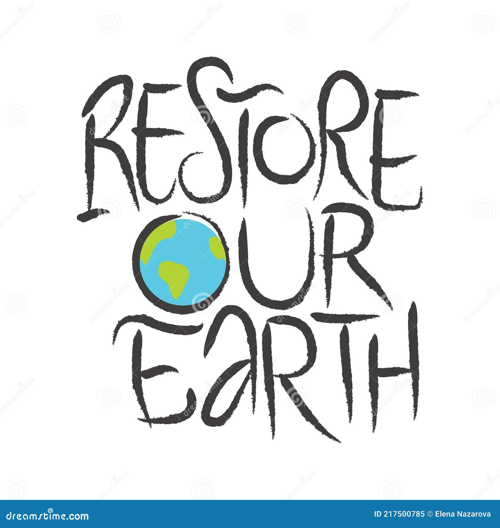 Restore Our Earth. Earth Day 2021 Theme Stock Vector - Illustration of ...
