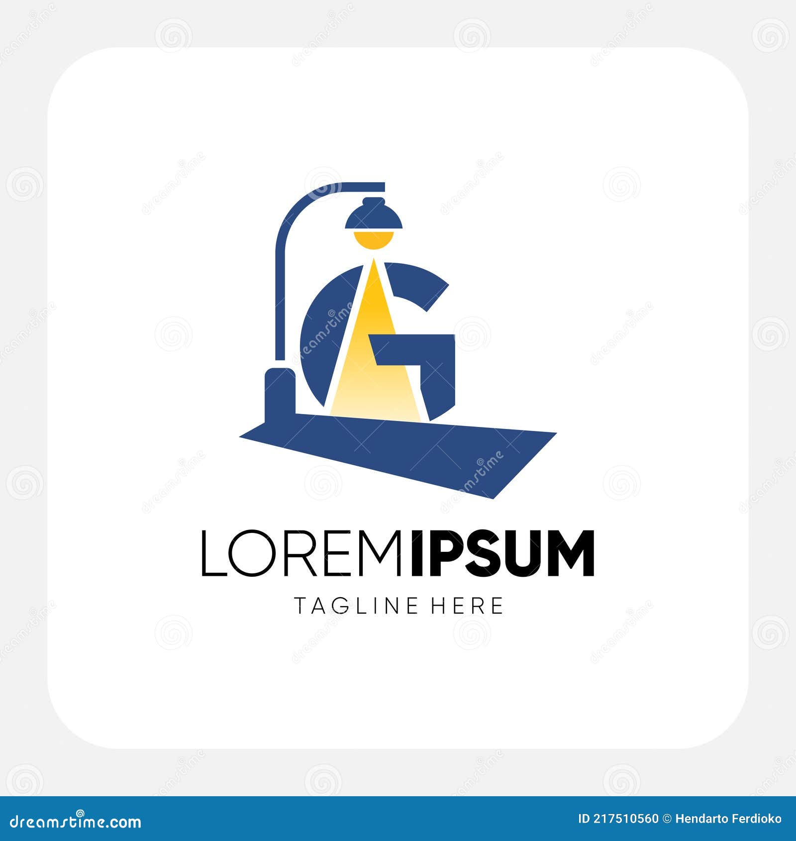 Initial G Letter Street Light Logo Design Vector Graphic Stock Vector ...