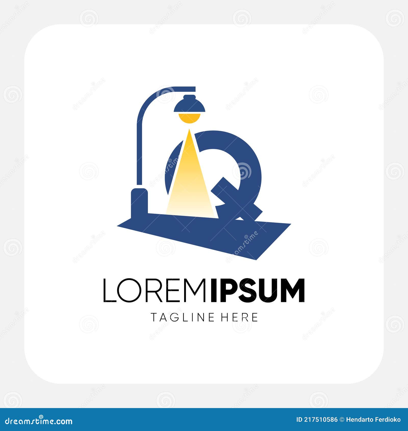 Initial Q Letter Street Light Logo Design Vector Graphic Stock Vector ...
