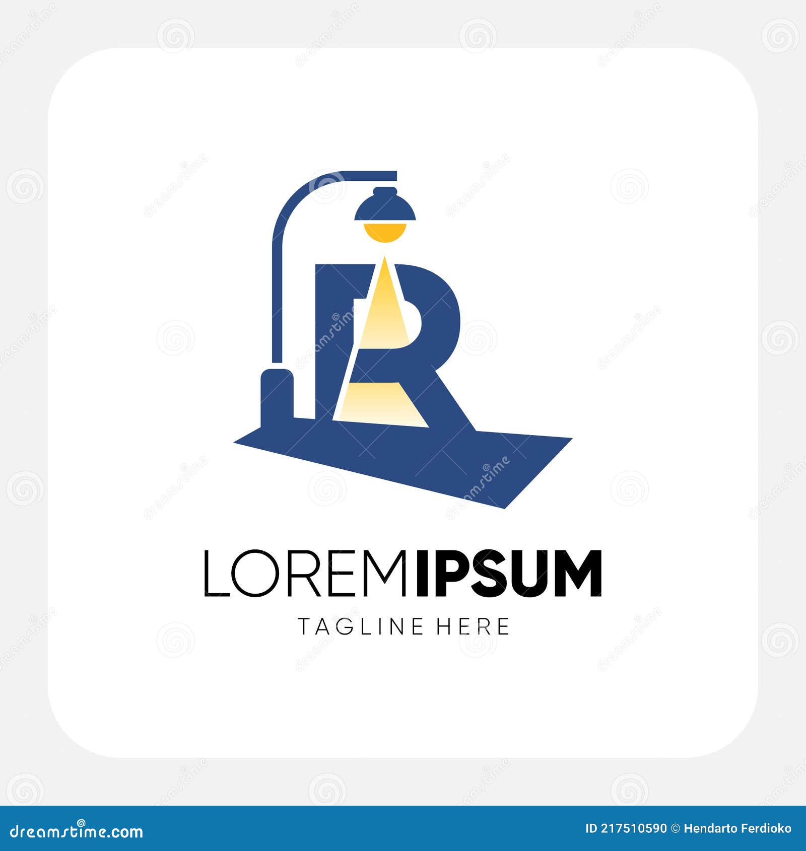 Initial R Letter Street Light Logo Design Vector Graphic Stock Vector ...