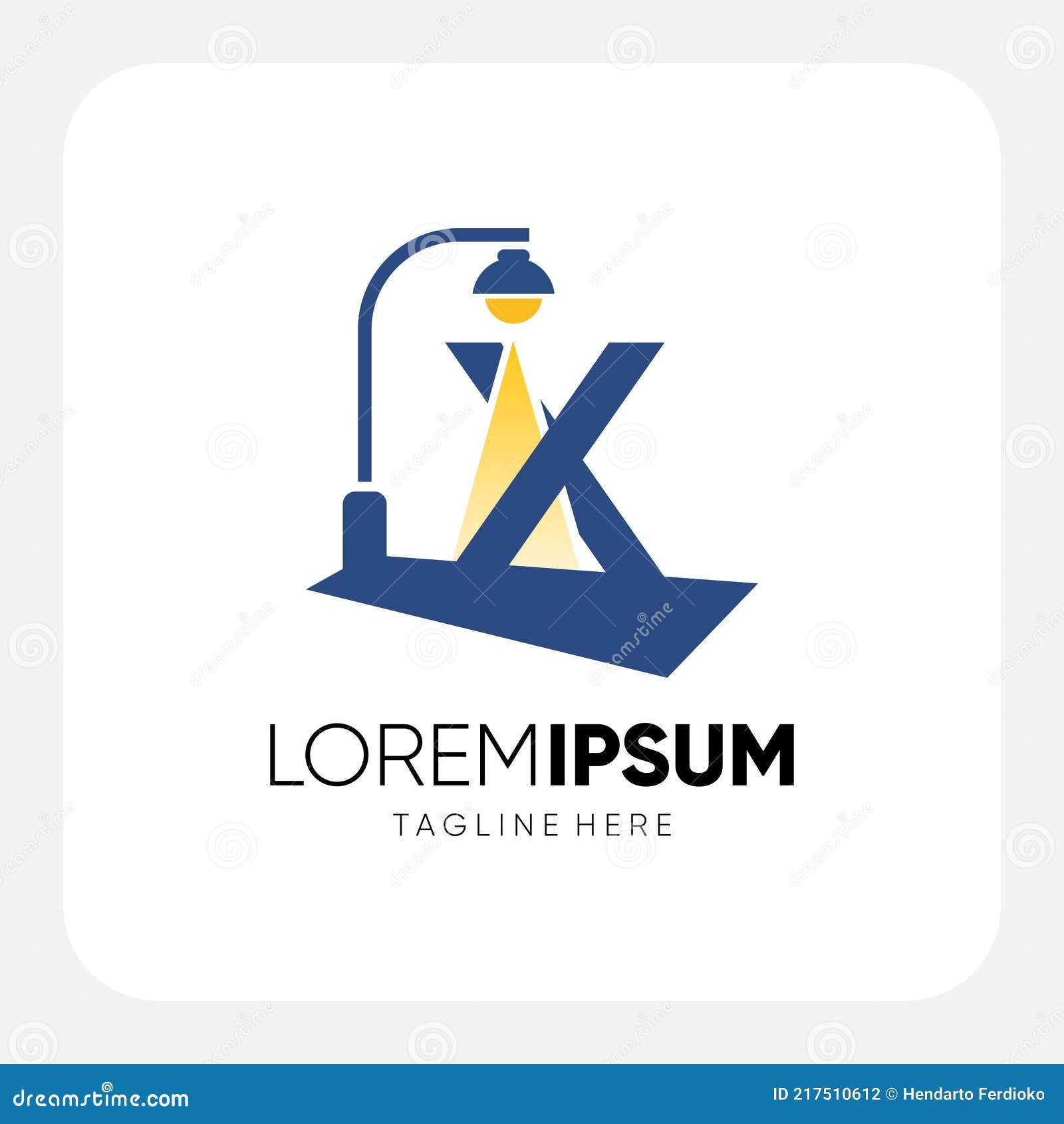 Initial X Letter Street Light Logo Design Vector Graphic Stock Vector ...