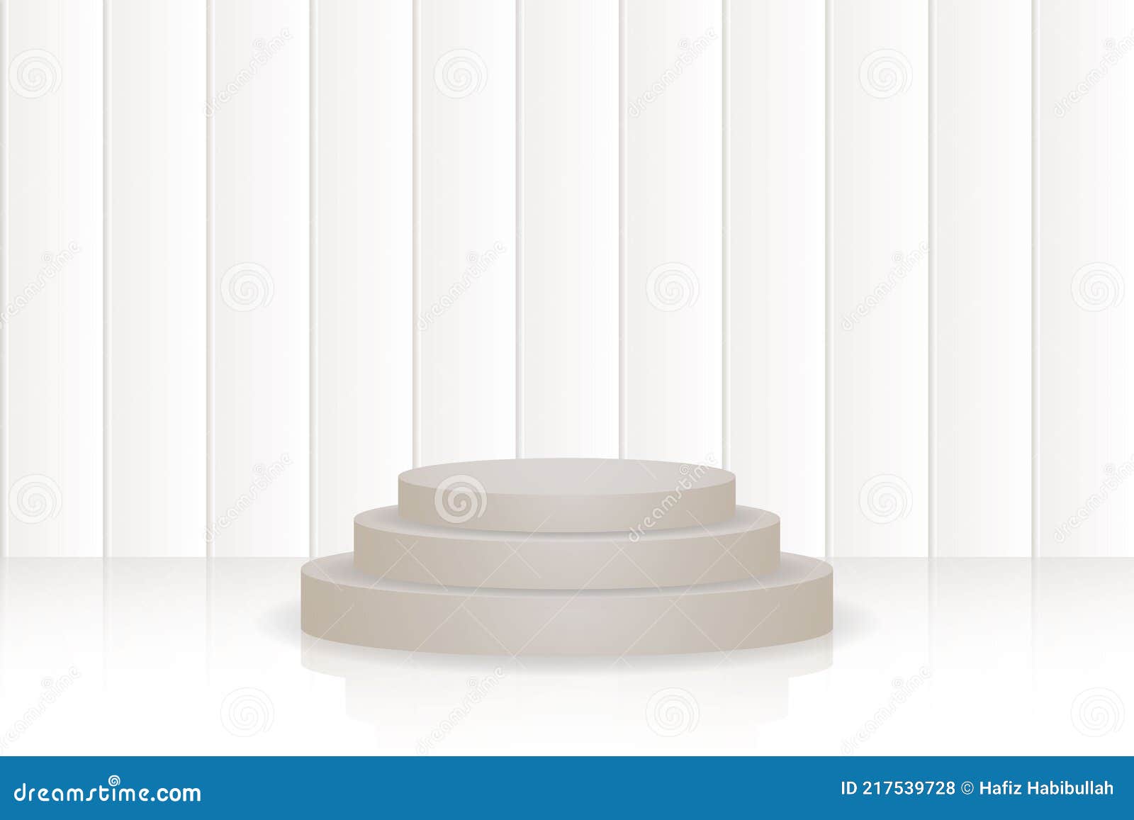 Vector Podium Wallpaper with Geometrical 3D Shapes Stock Illustration ...