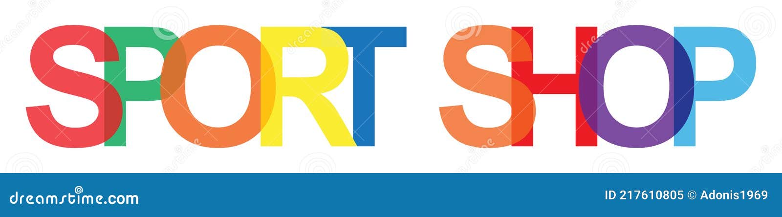 Sport shop colorful letter stock image. Image of background - 217610805