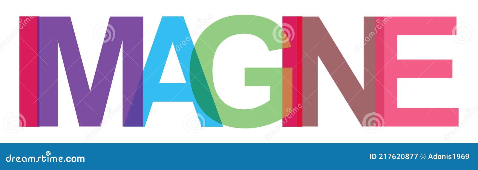 Imagine letters stock illustration. Illustration of concept - 217620877