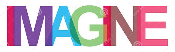 Imagine letters stock illustration. Illustration of concept - 217620877
