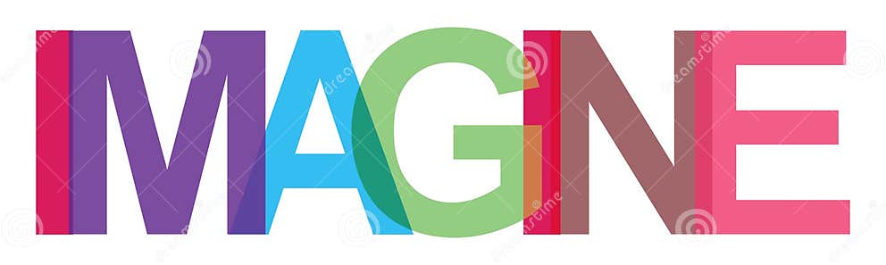 Imagine letters stock illustration. Illustration of concept - 217620877
