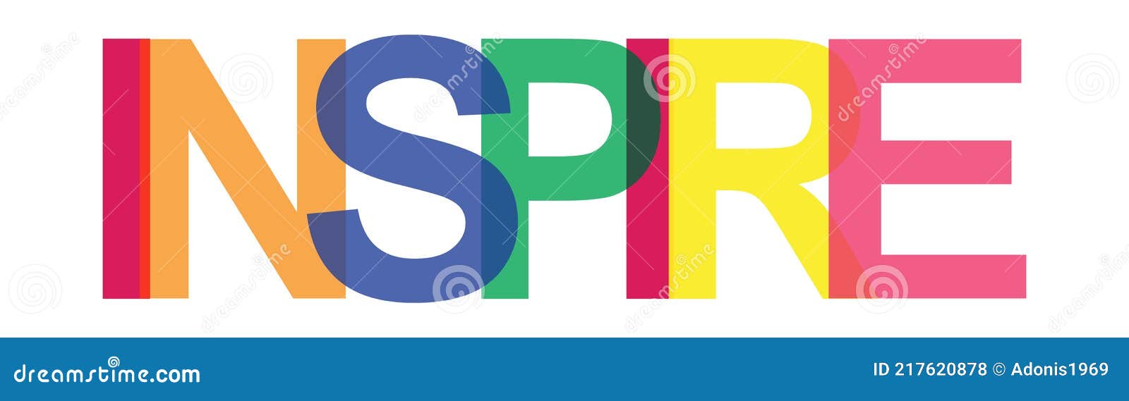 Inspire colorful letters stock illustration. Illustration of coaching ...